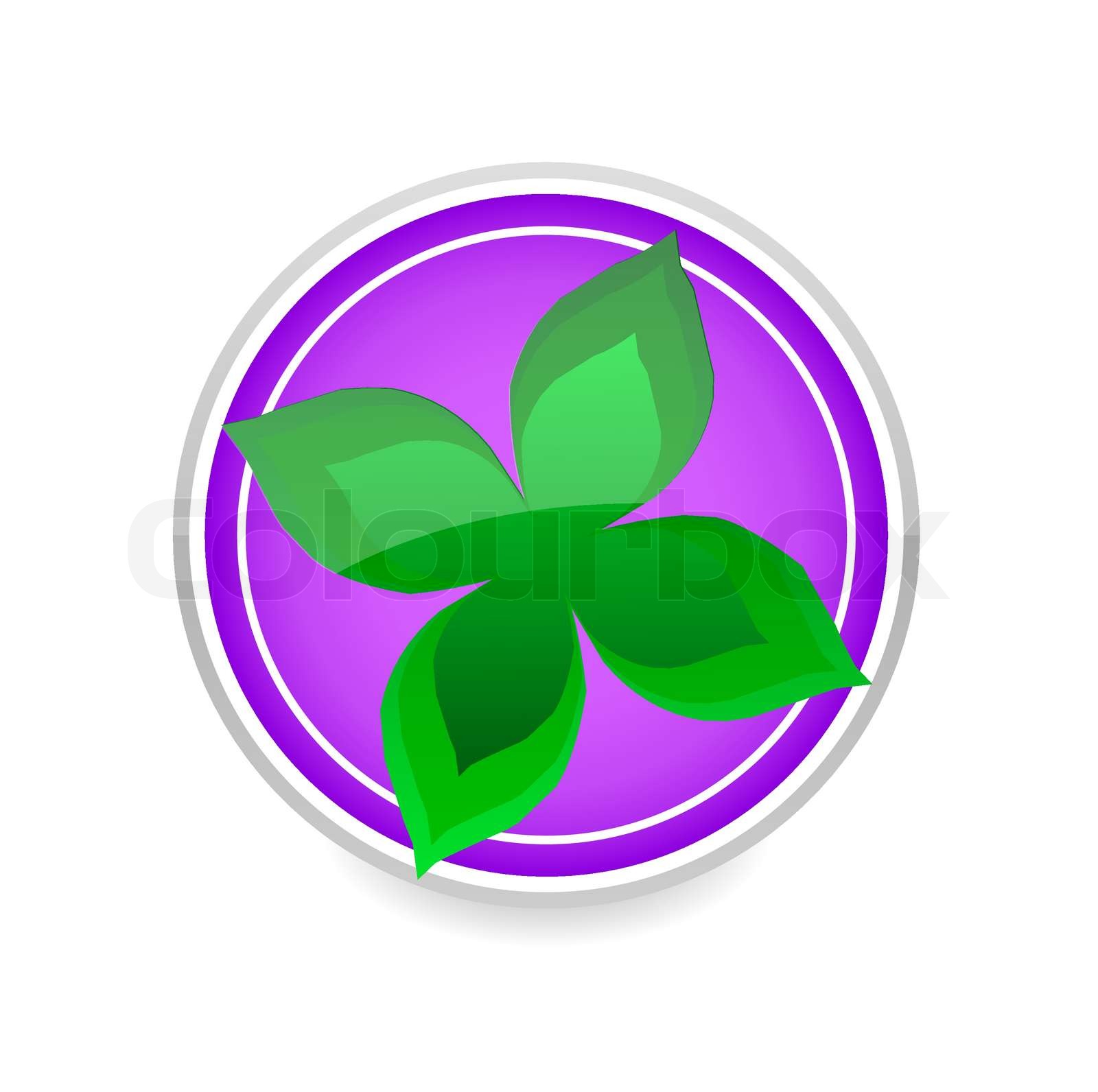nature leaf green color symbol isolated | Stock vector | Colourbox