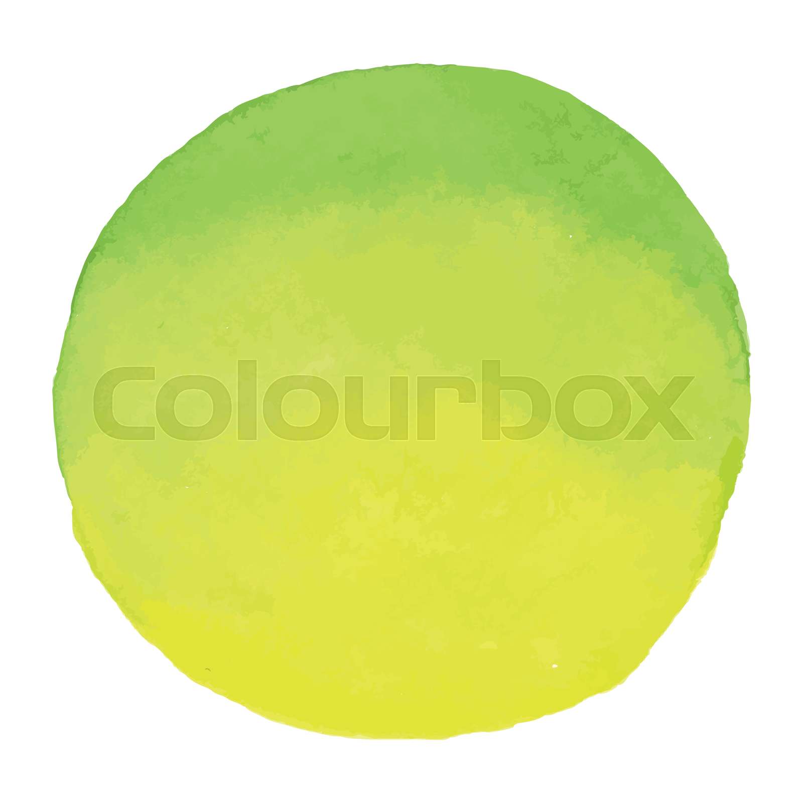 Bright green - yellow watercolor banner blot | Stock vector | Colourbox