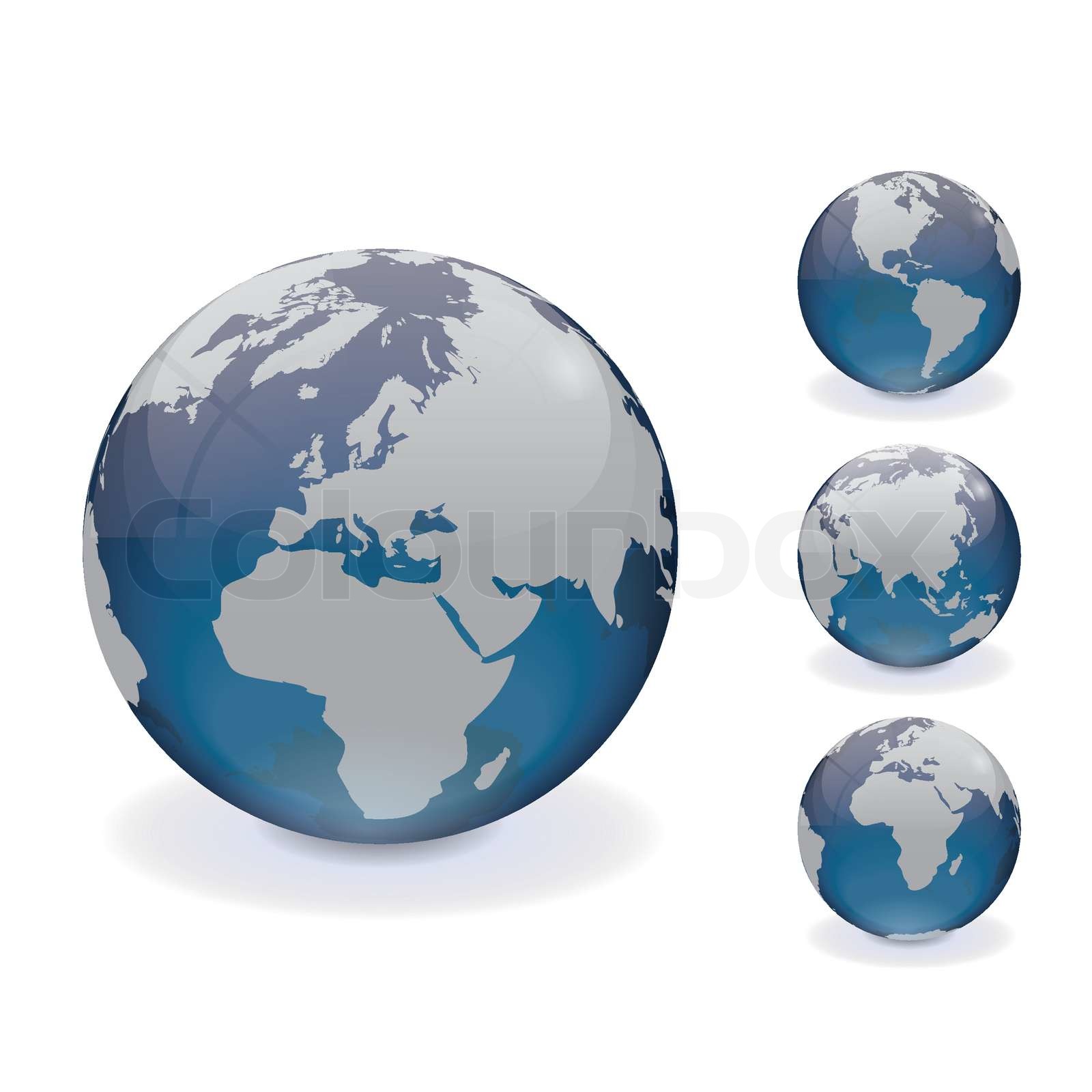 Blue vector globe | Stock vector | Colourbox