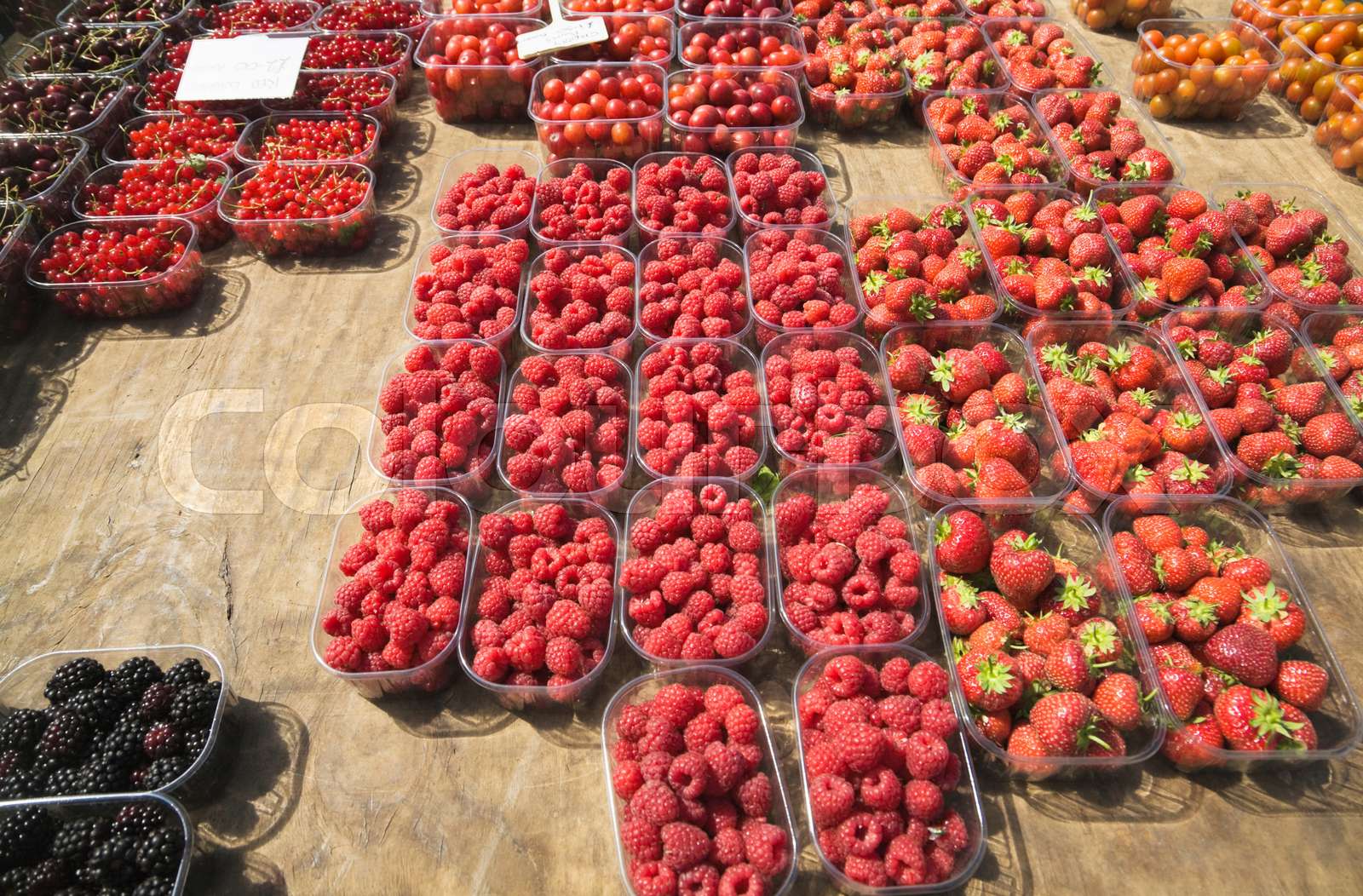 Punnets of fruit | Stock image | Colourbox