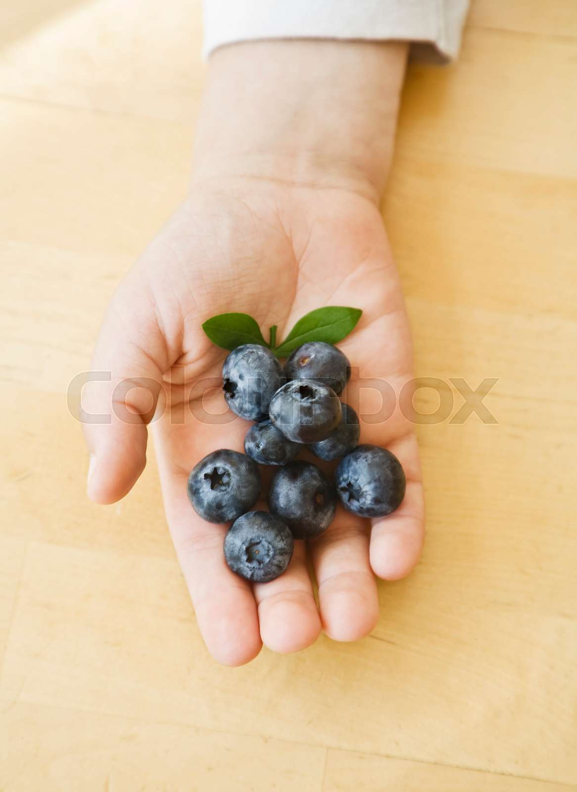 Hand holding Blueberries | Stock image | Colourbox