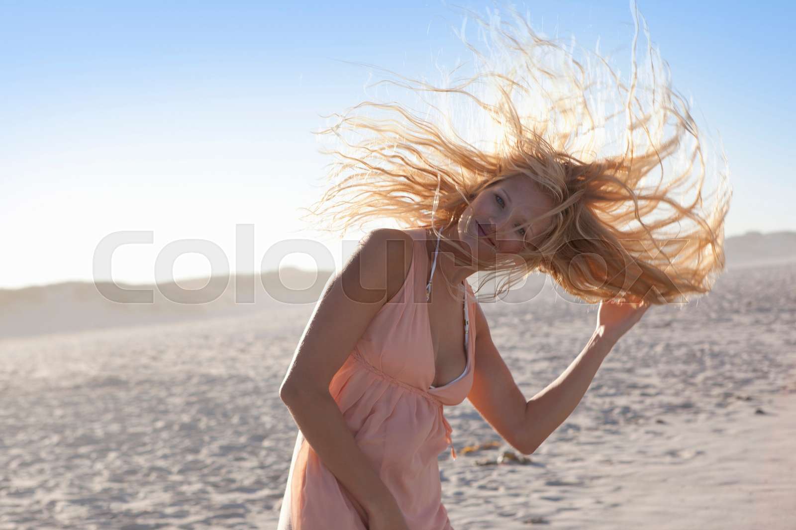 Girl shaking hair | Stock image | Colourbox