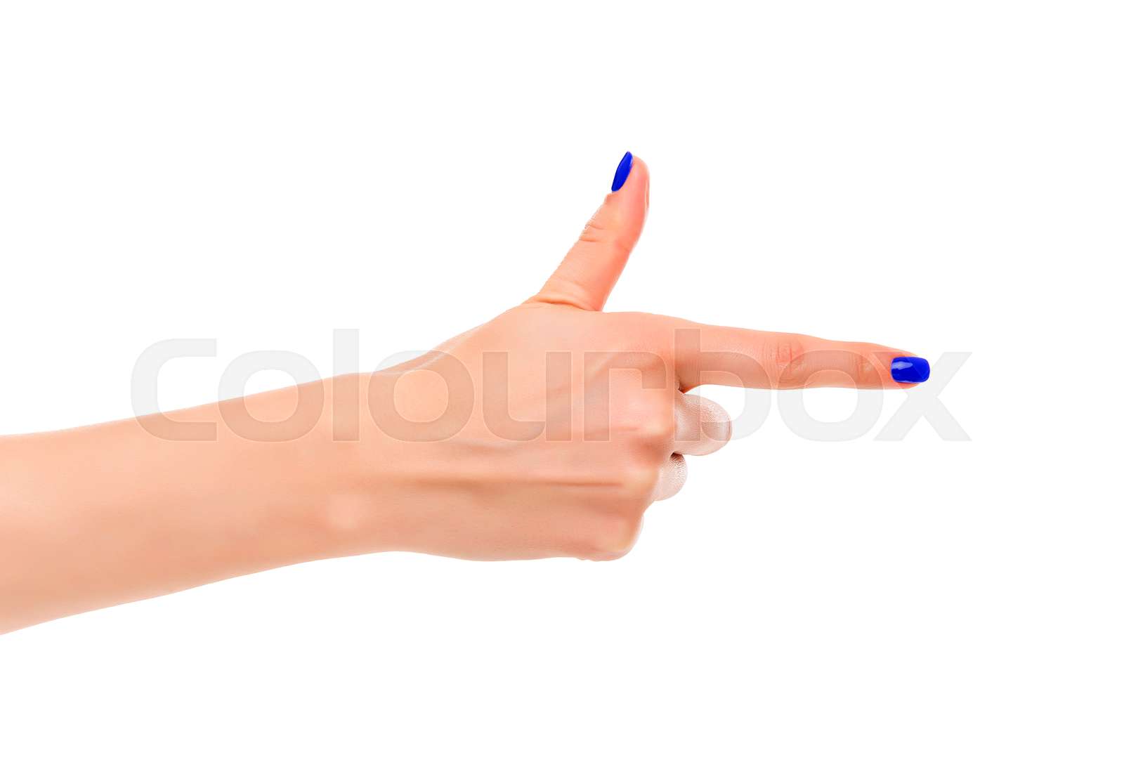 Human hand point with finger | Stock image | Colourbox