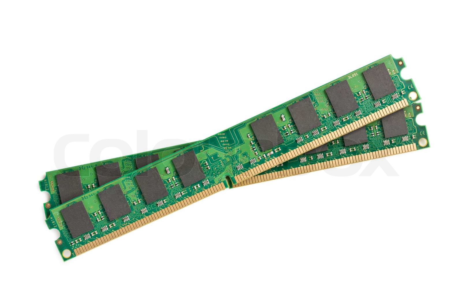 RAM-Speicher auf weißem Hintergrund | Stock Bild | Colourbox