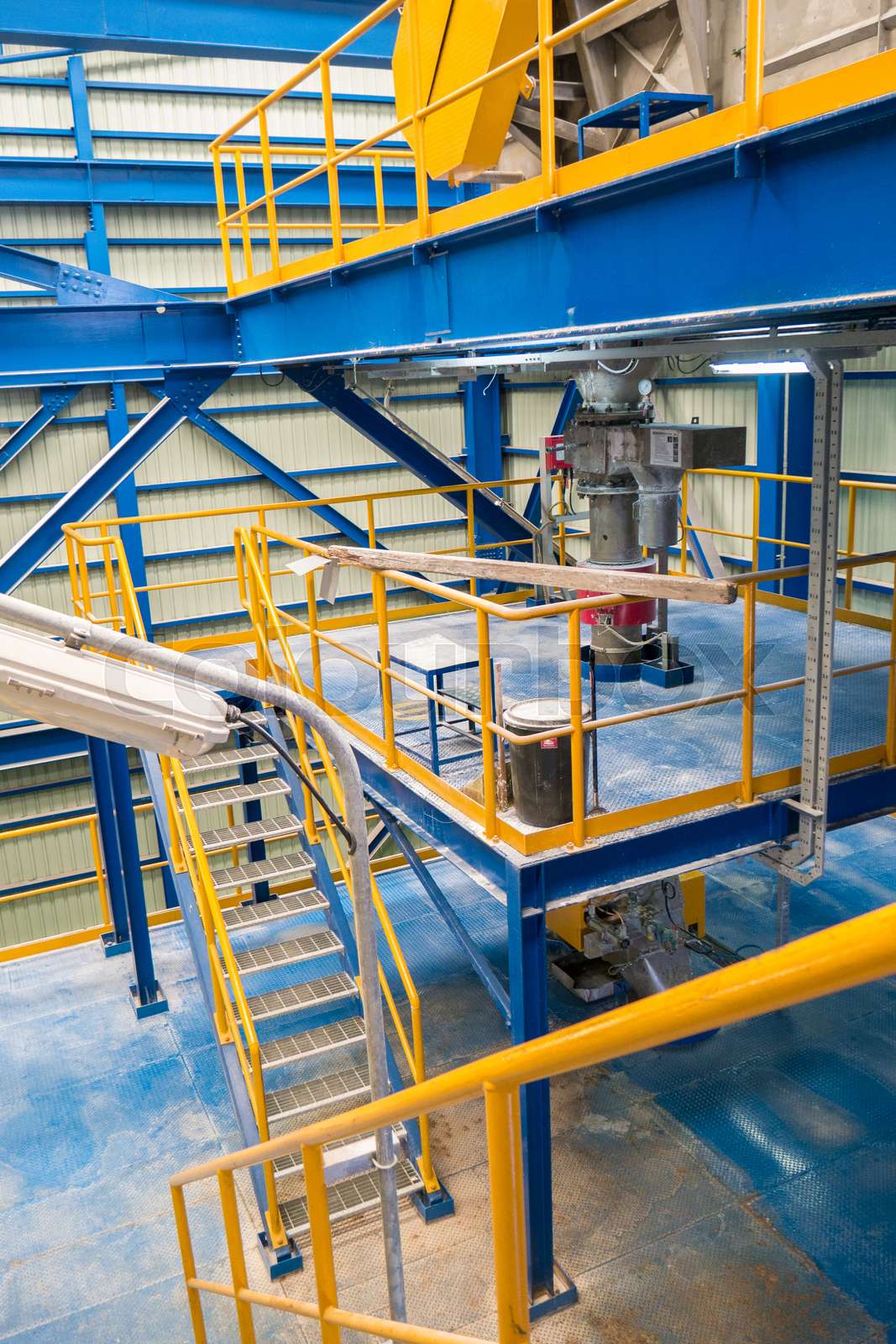 staircase steel structure in industrial factory | Stock image | Colourbox