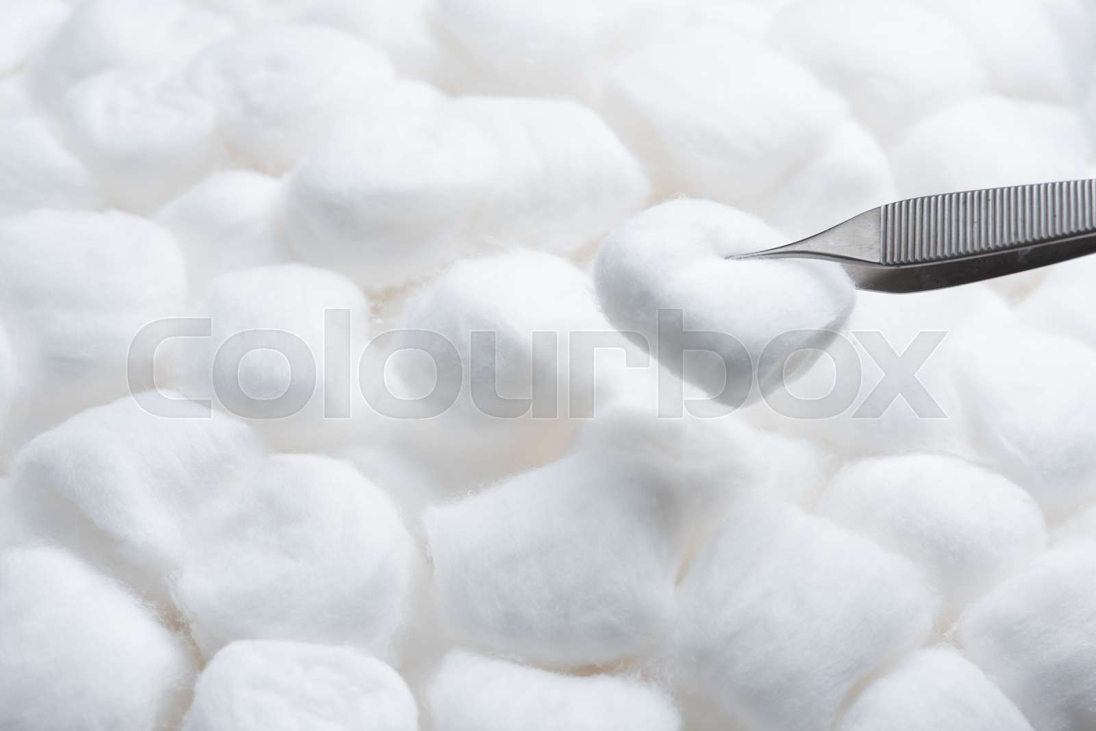Cotton ball texture of a kind originally made from raw cotton and ...