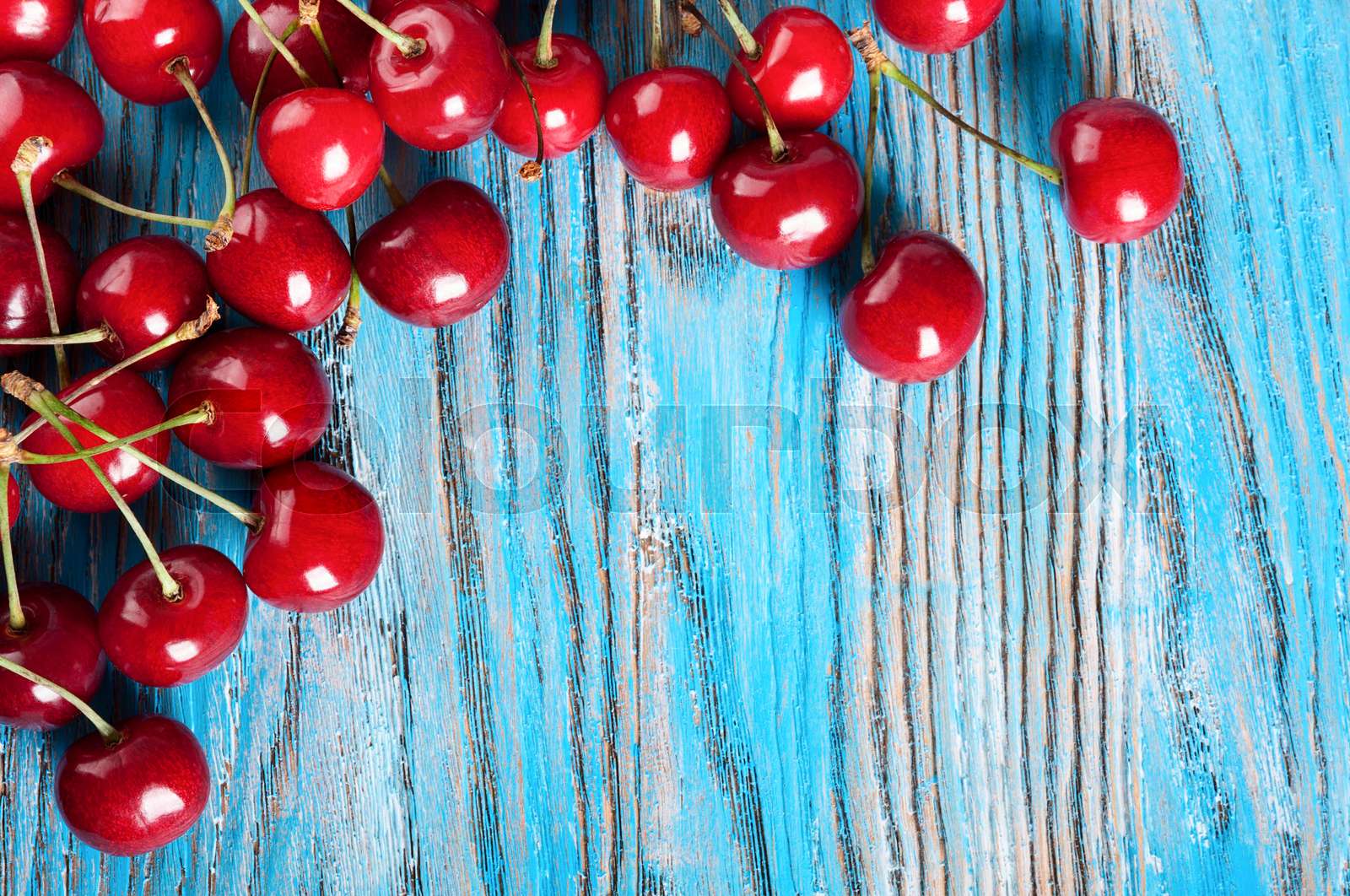Background with red cherry | Stock image | Colourbox