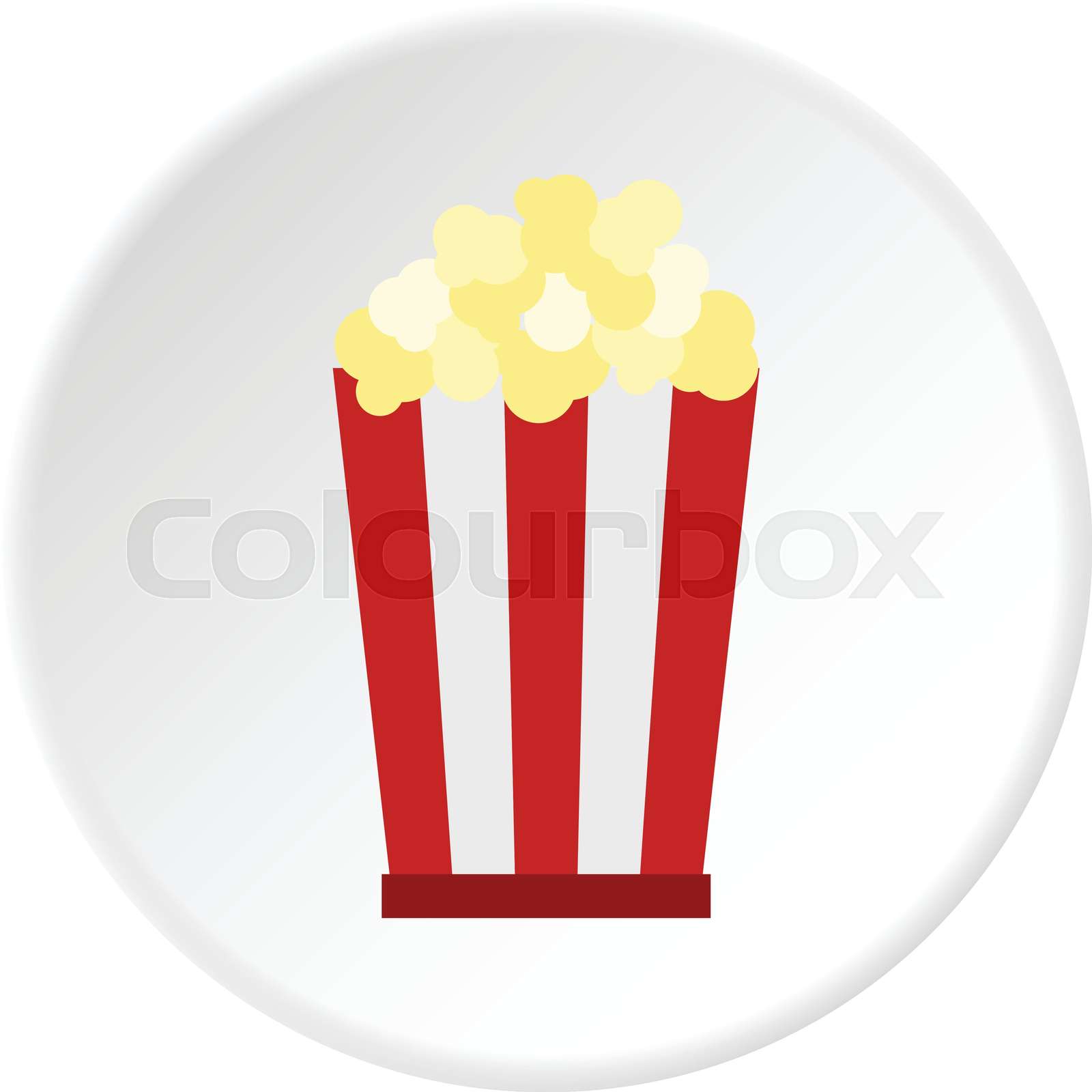 Popcorn icon circle | Stock vector | Colourbox