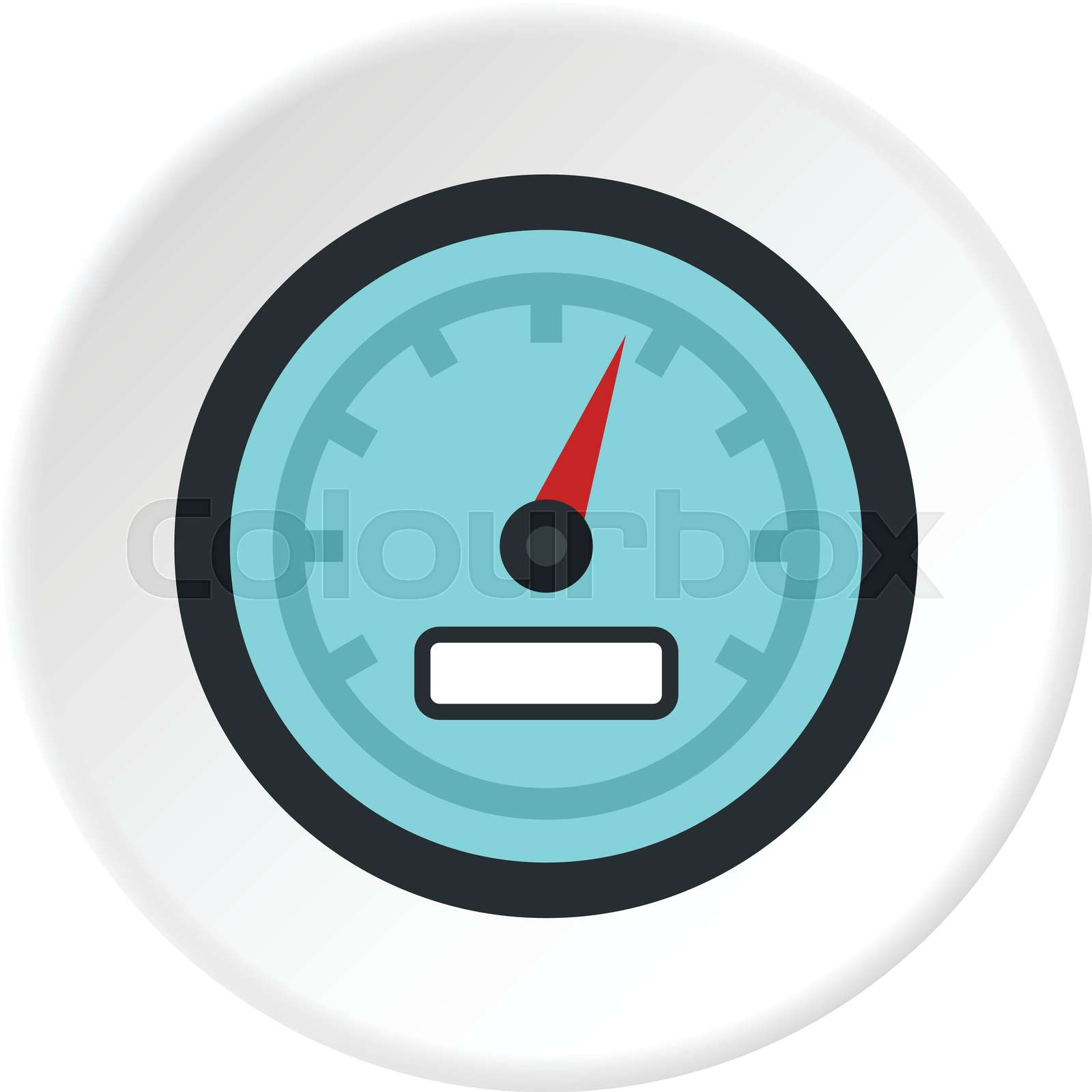 Flat Speedometer Icon