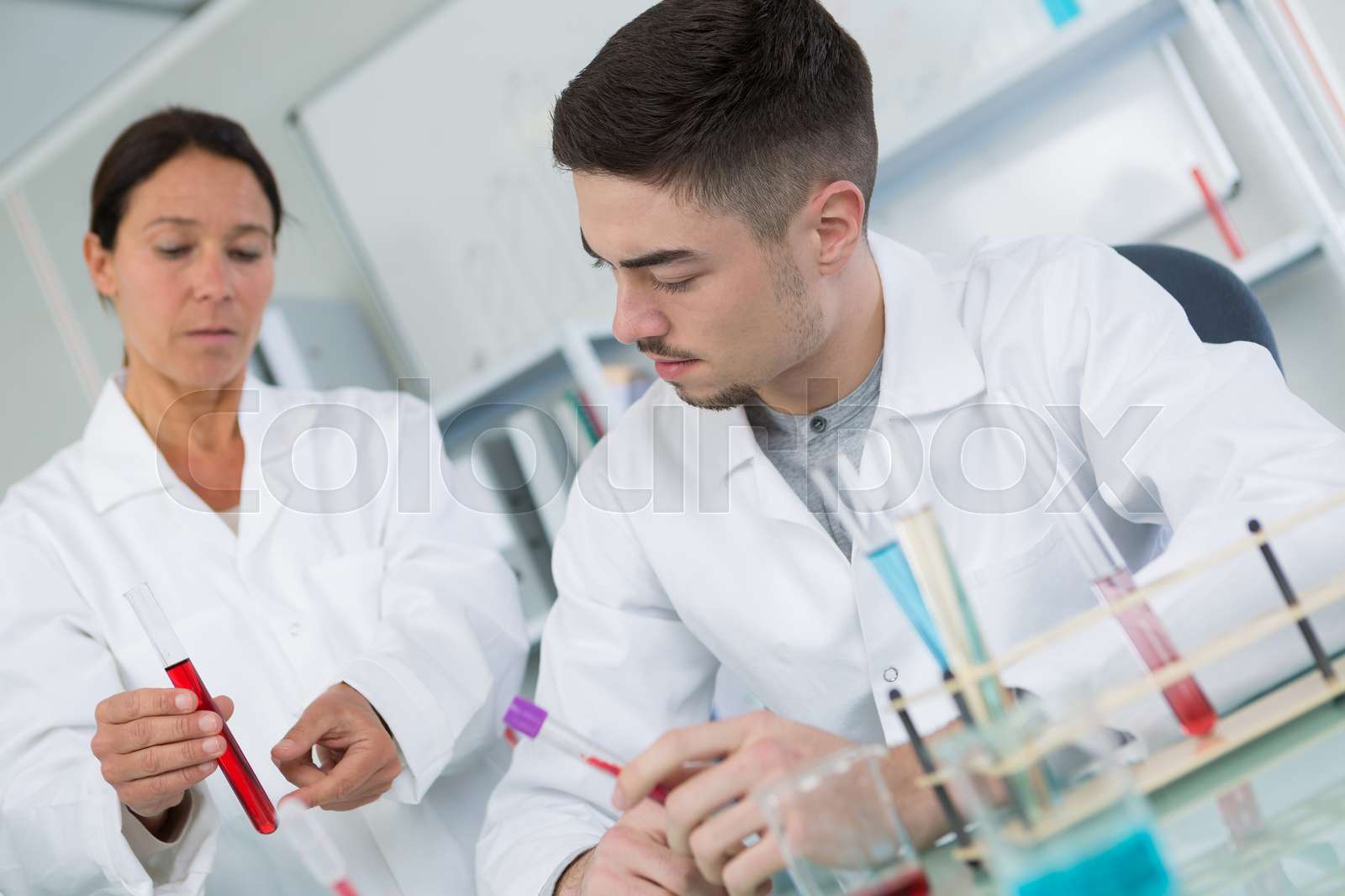liquid inside the tube | Stock image | Colourbox