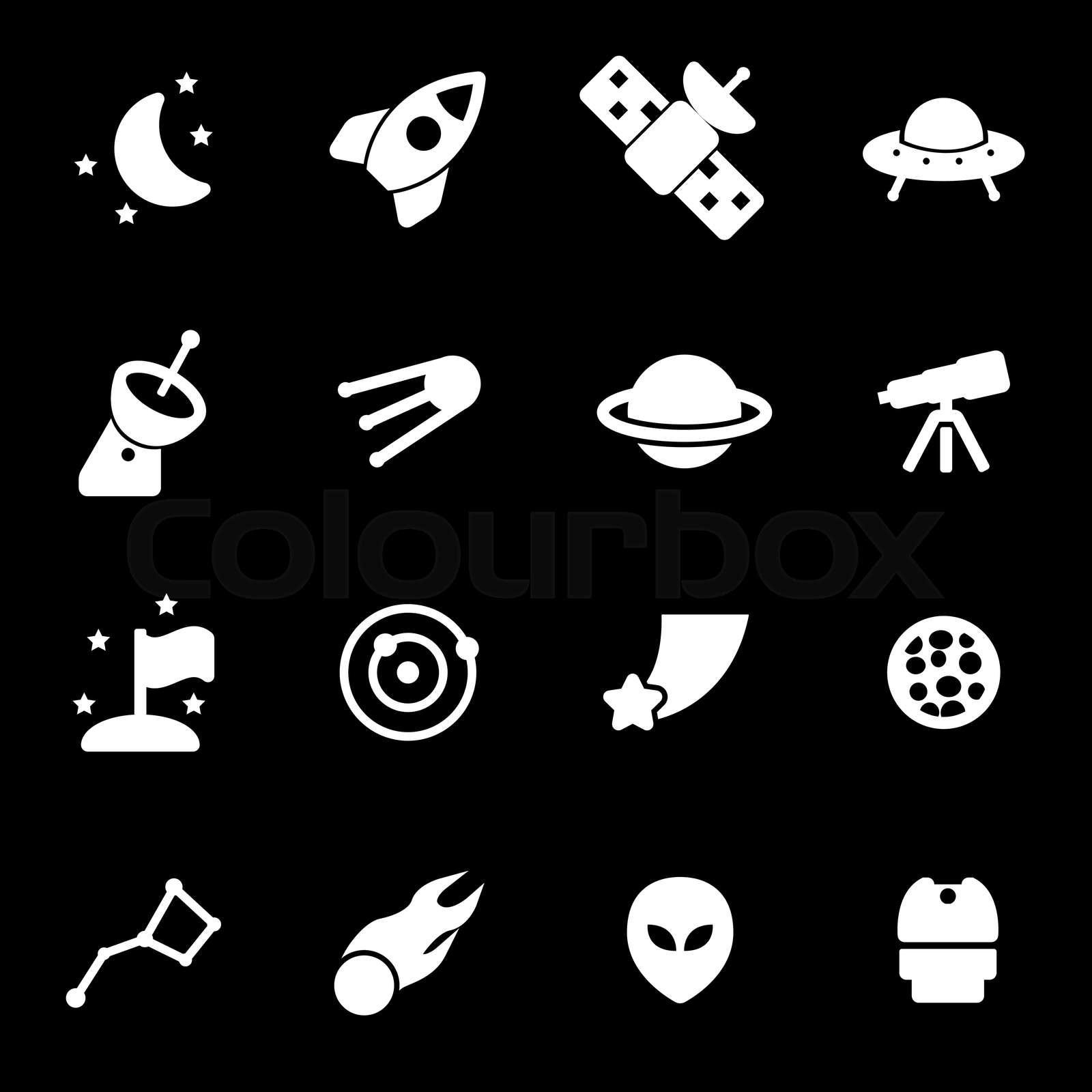 Vector white space icons set | Stock vector | Colourbox
