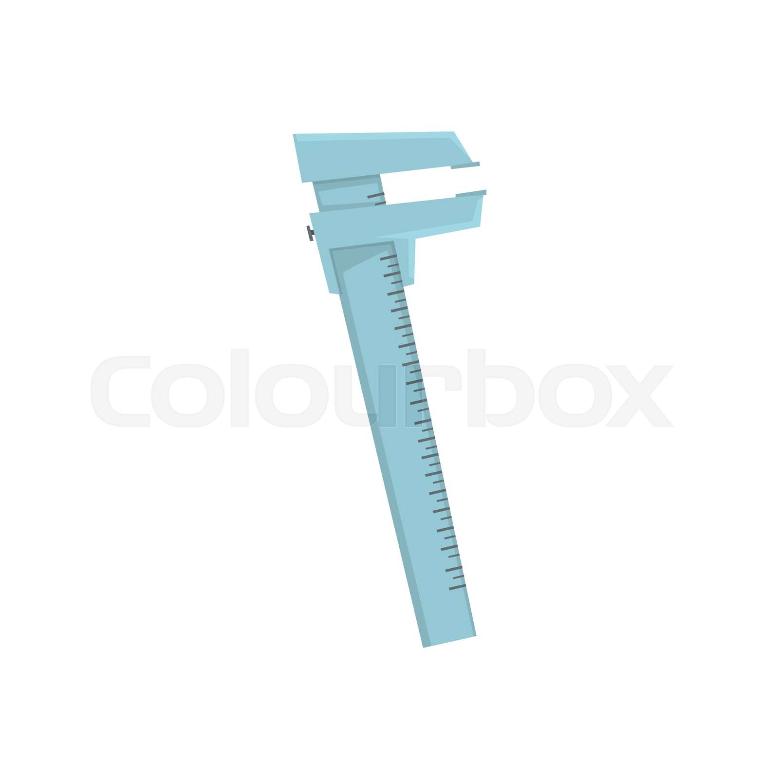 Vernier caliper, measuring tool cartoon vector Illustration | Stock ...