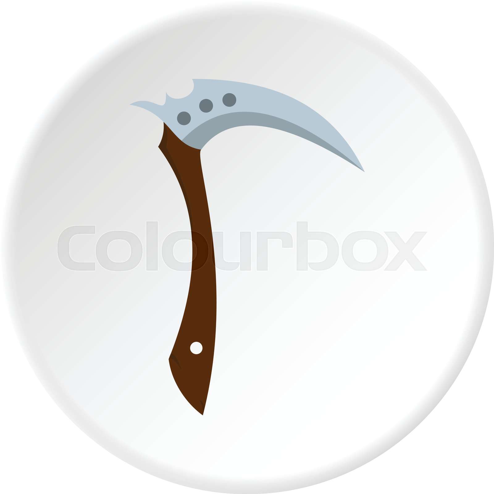 Japanese kama weapon icon circle | Stock vector | Colourbox