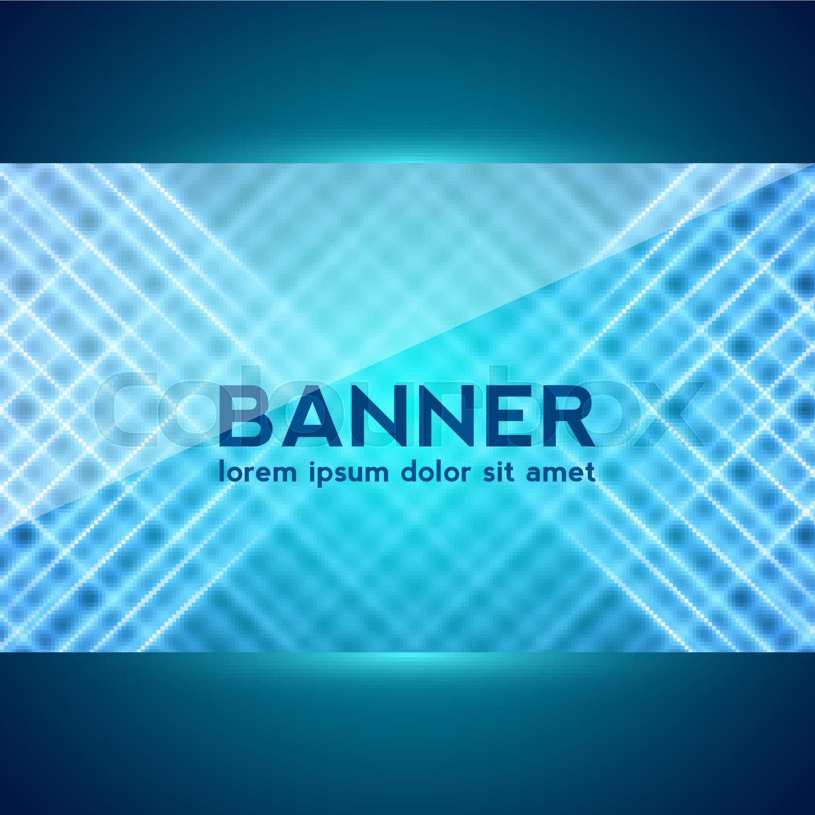 Dark Blue Digital Banner | Stock vector | Colourbox