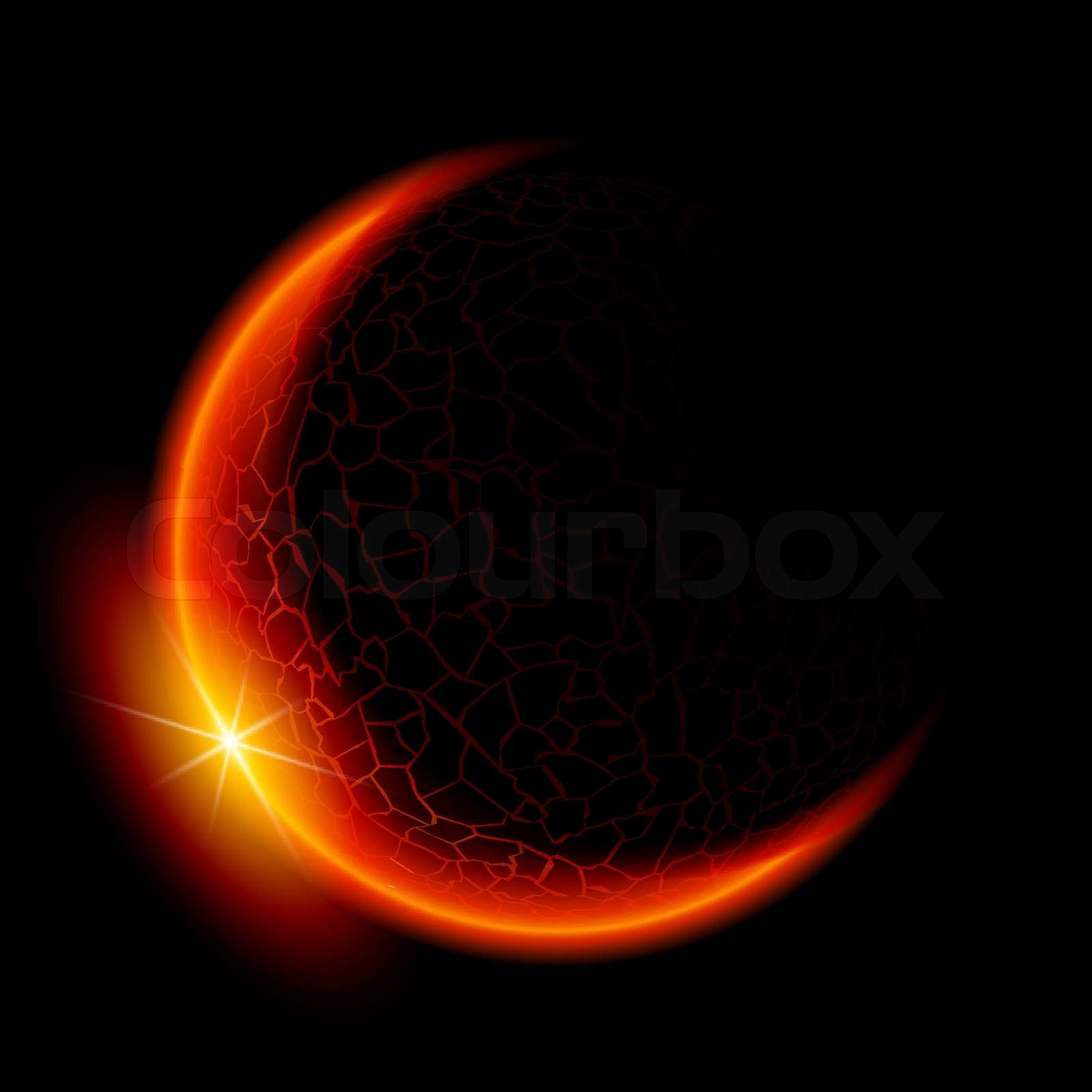 Red planet | Stock vector | Colourbox
