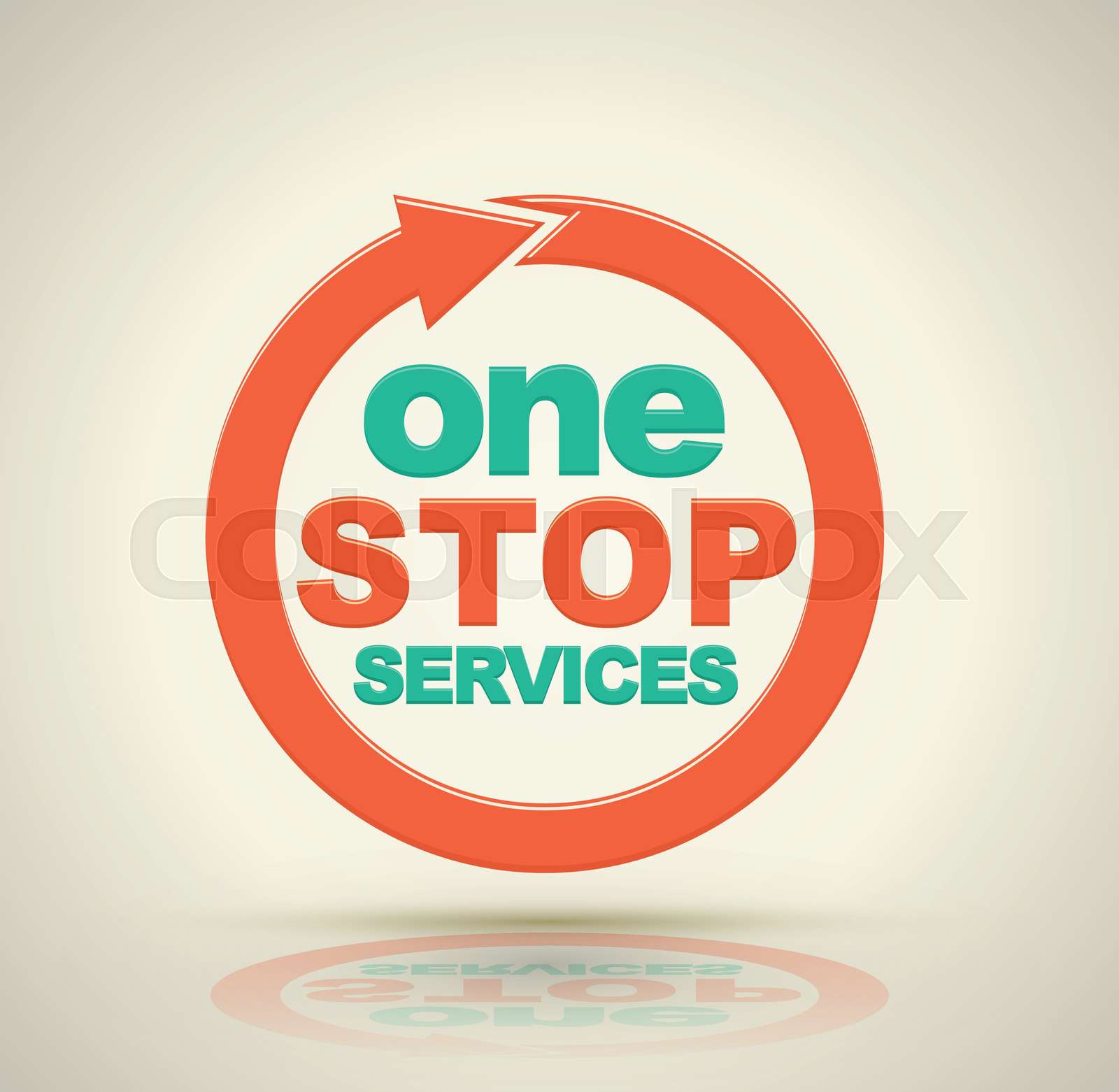 one stop services icon. | Stock vector | Colourbox