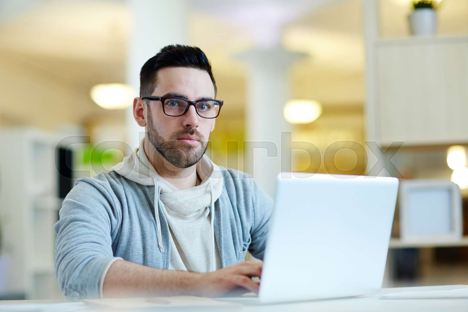 Man typing | Stock image | Colourbox