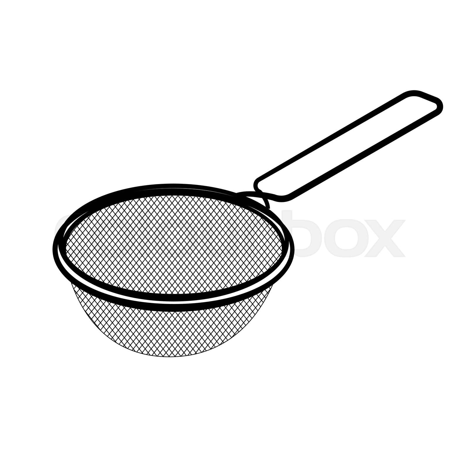 Line Drawing of Sieve -Simple line Vector | Stock vector | Colourbox