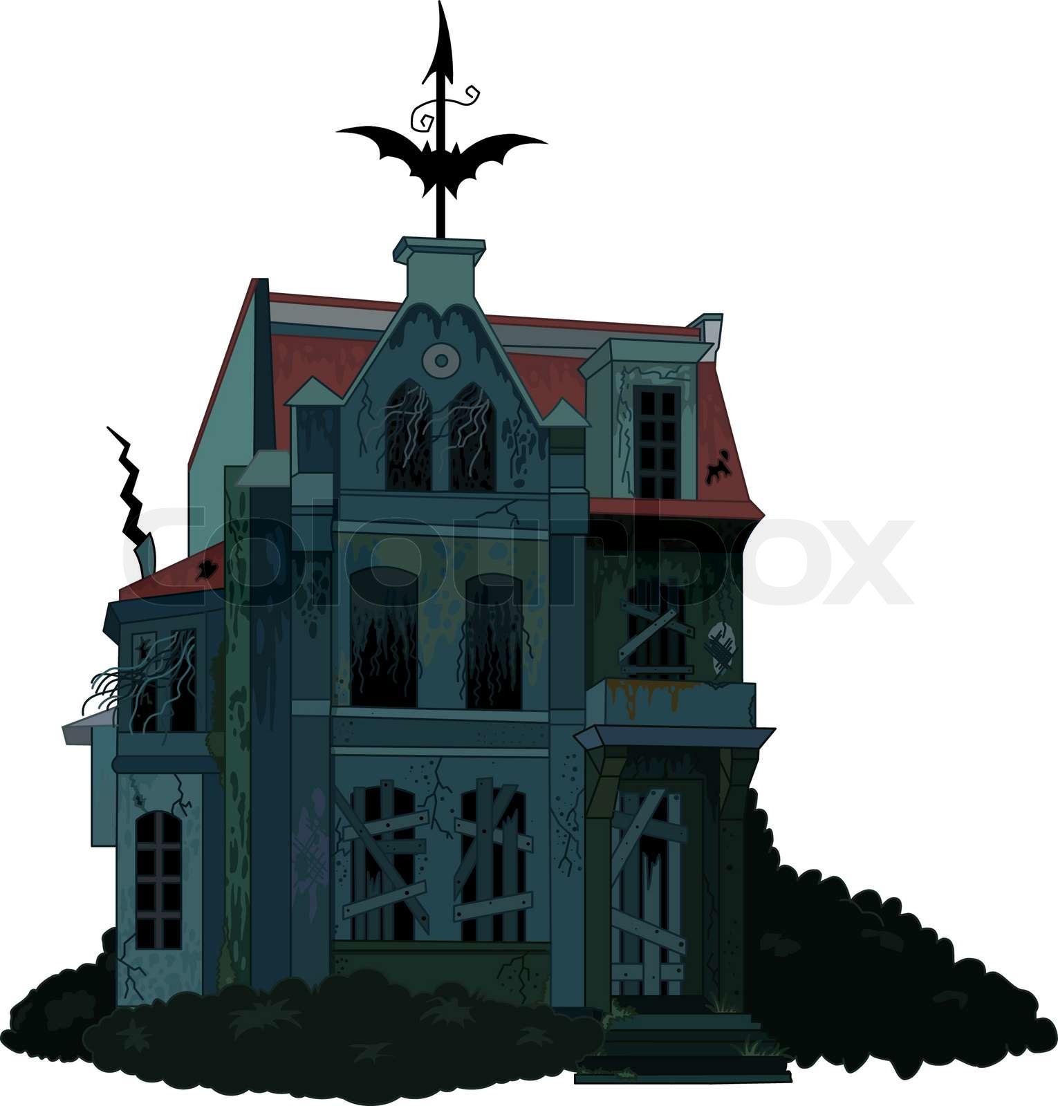 Spooky haunted house | Stock vector | Colourbox