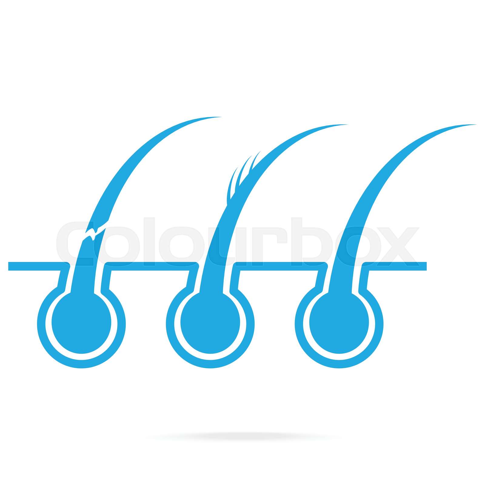 Hair problem and skin blue icon, scalp and hair care | Stock vector ...