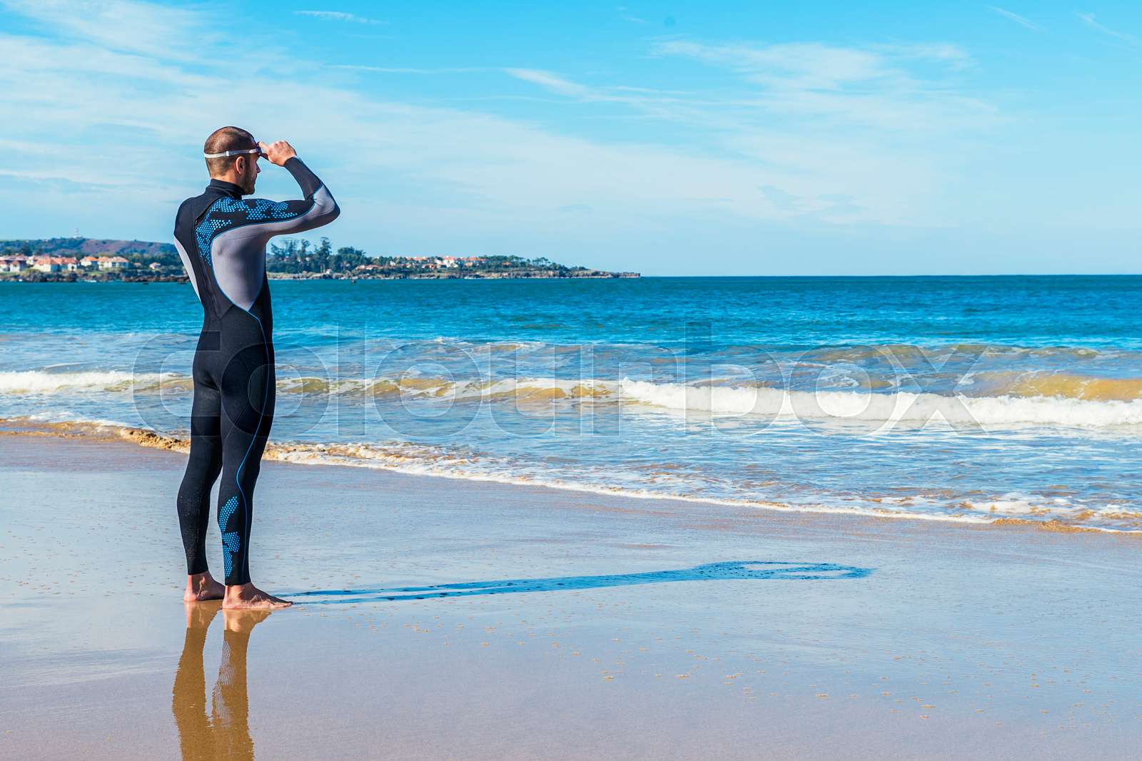 swimmer ready to go swimming in the sea | Stock image | Colourbox