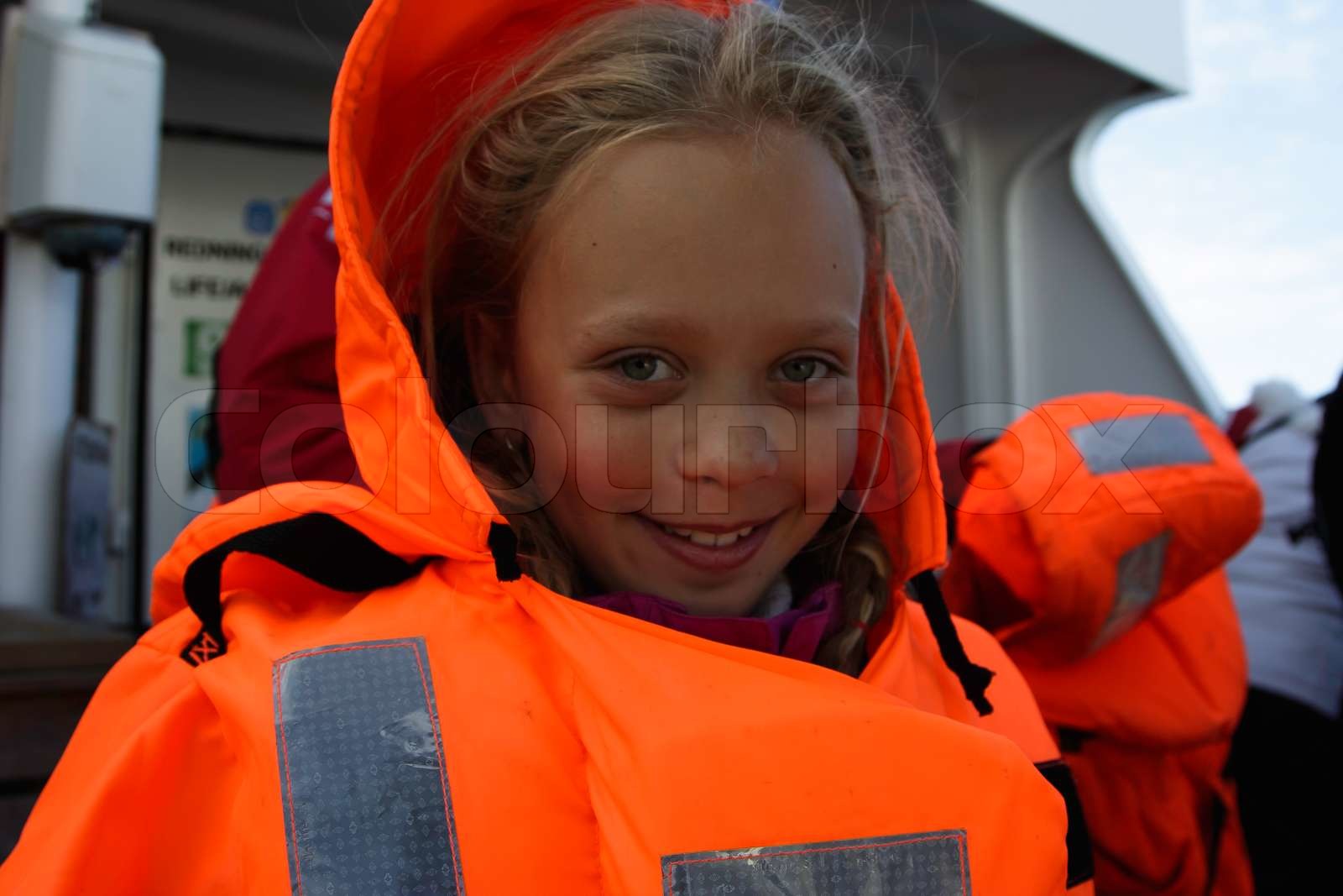 Girl in life jacket | Stock image | Colourbox