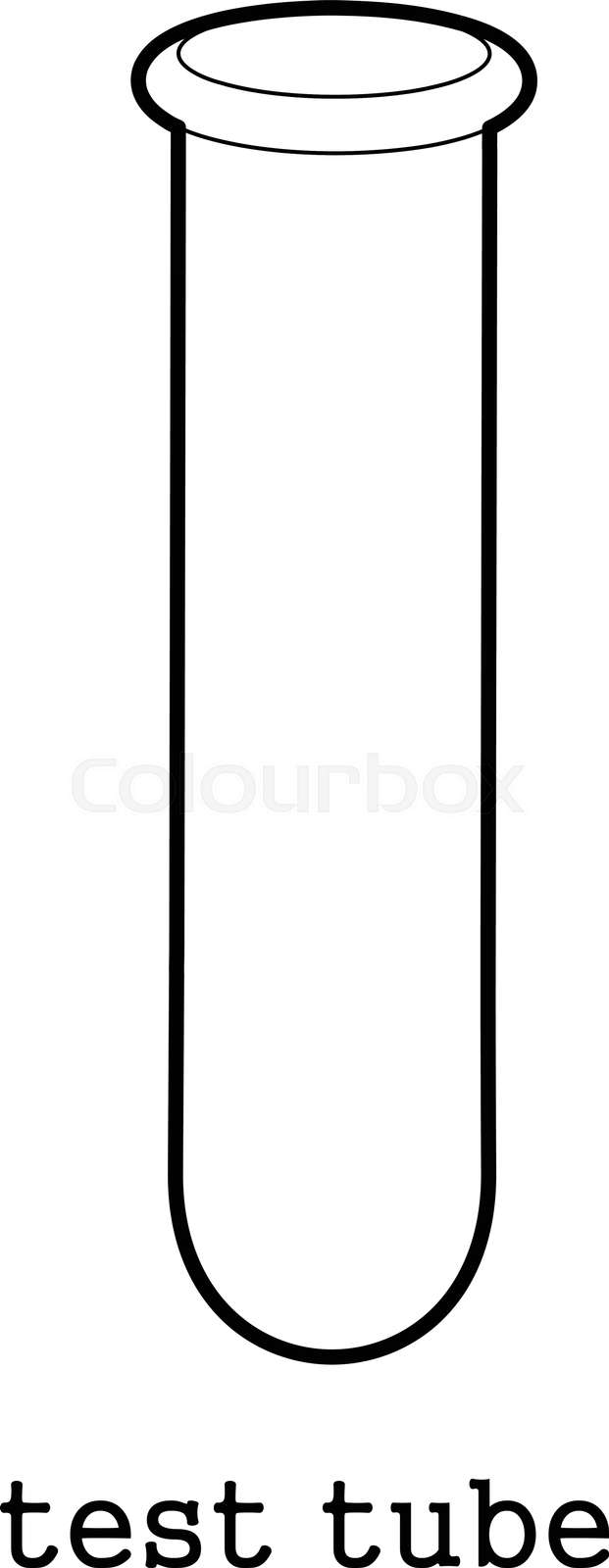 Test tube icon outline | Stock vector | Colourbox