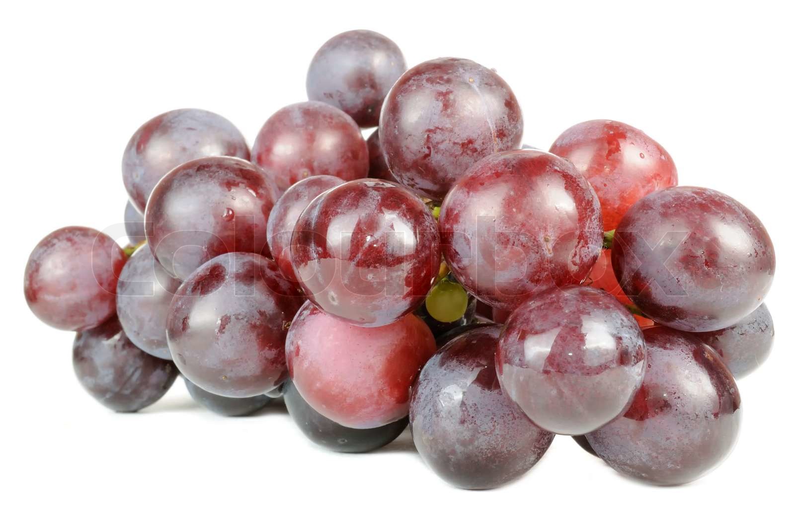 Purple Grapes Isolated on White Background | Stock image | Colourbox