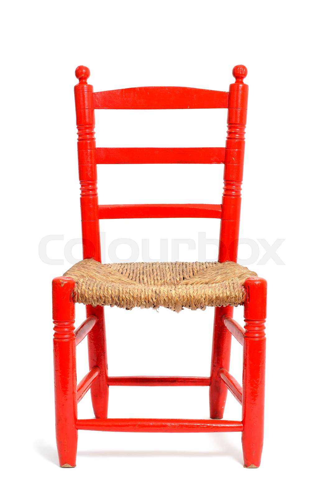 old red wicker chair | Stock image | Colourbox