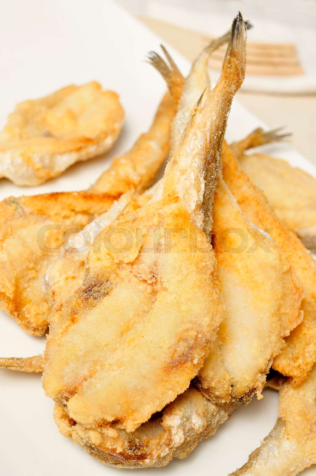 battered and fried hake | Stock image | Colourbox