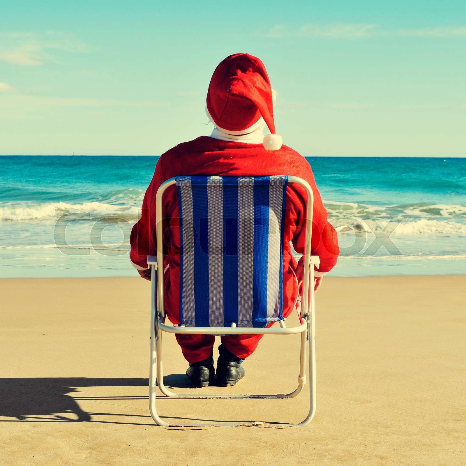 santa claus on the beach | Stock image | Colourbox