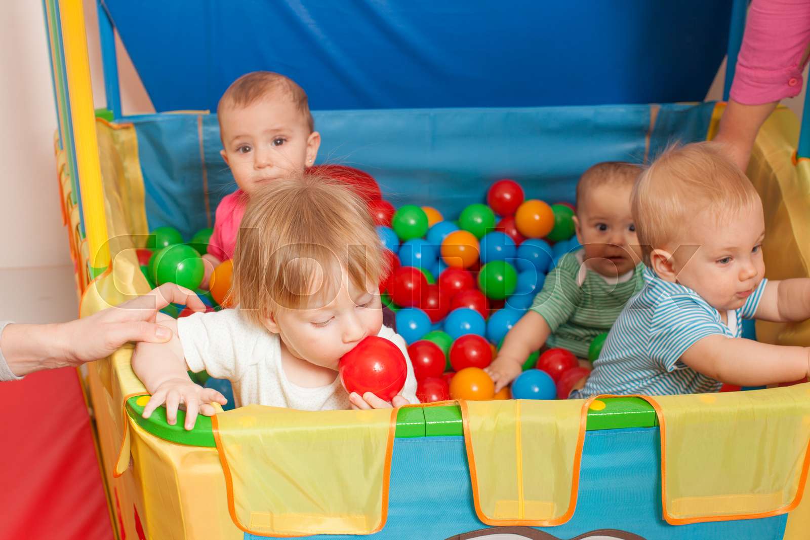 Cute babies playing | Stock image | Colourbox