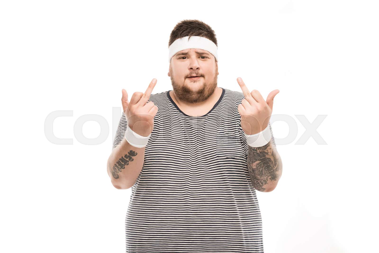 mann, fett, mensch | Stock Bild | Colourbox