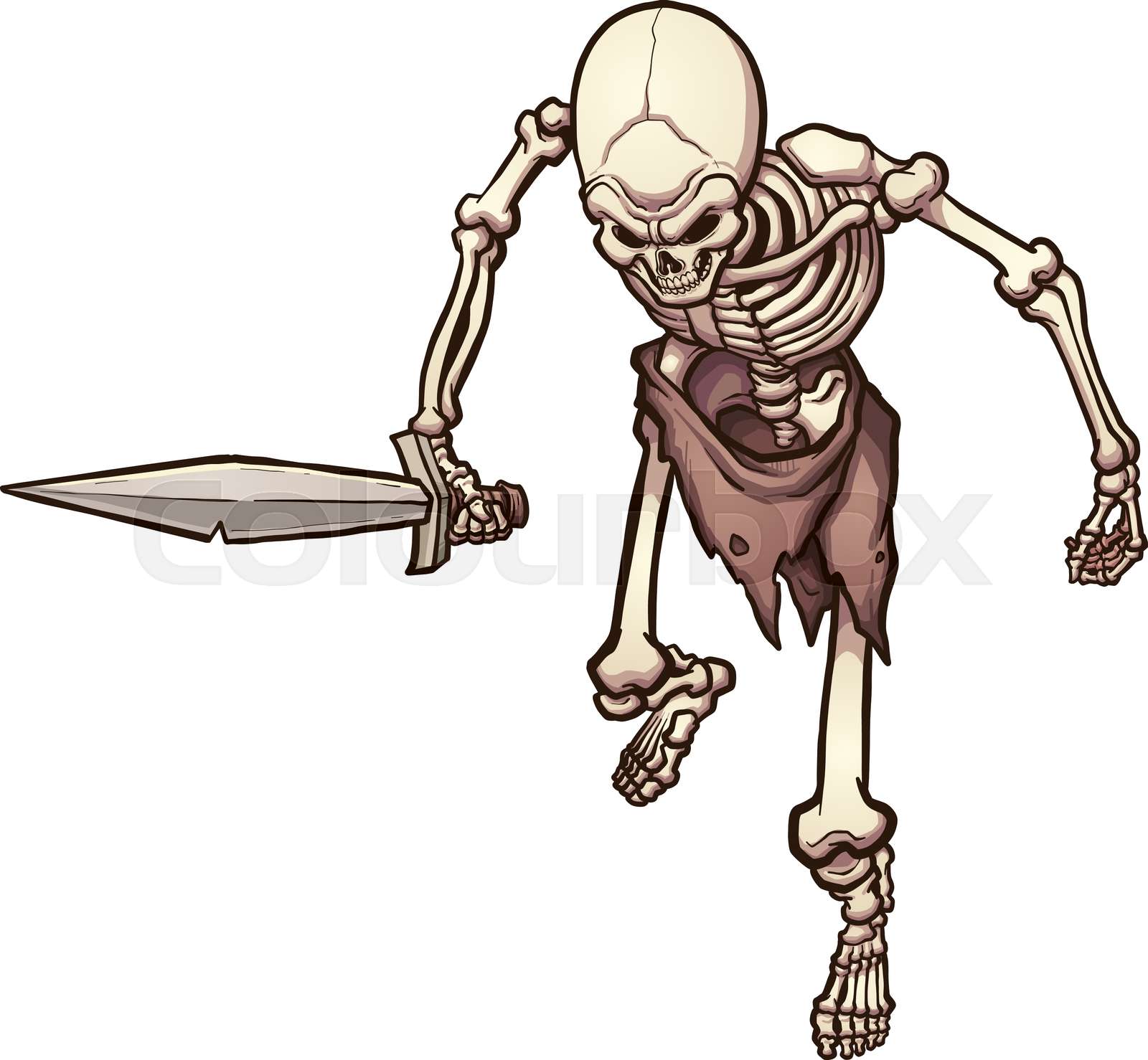 Skeleton warrior | Stock vector | Colourbox