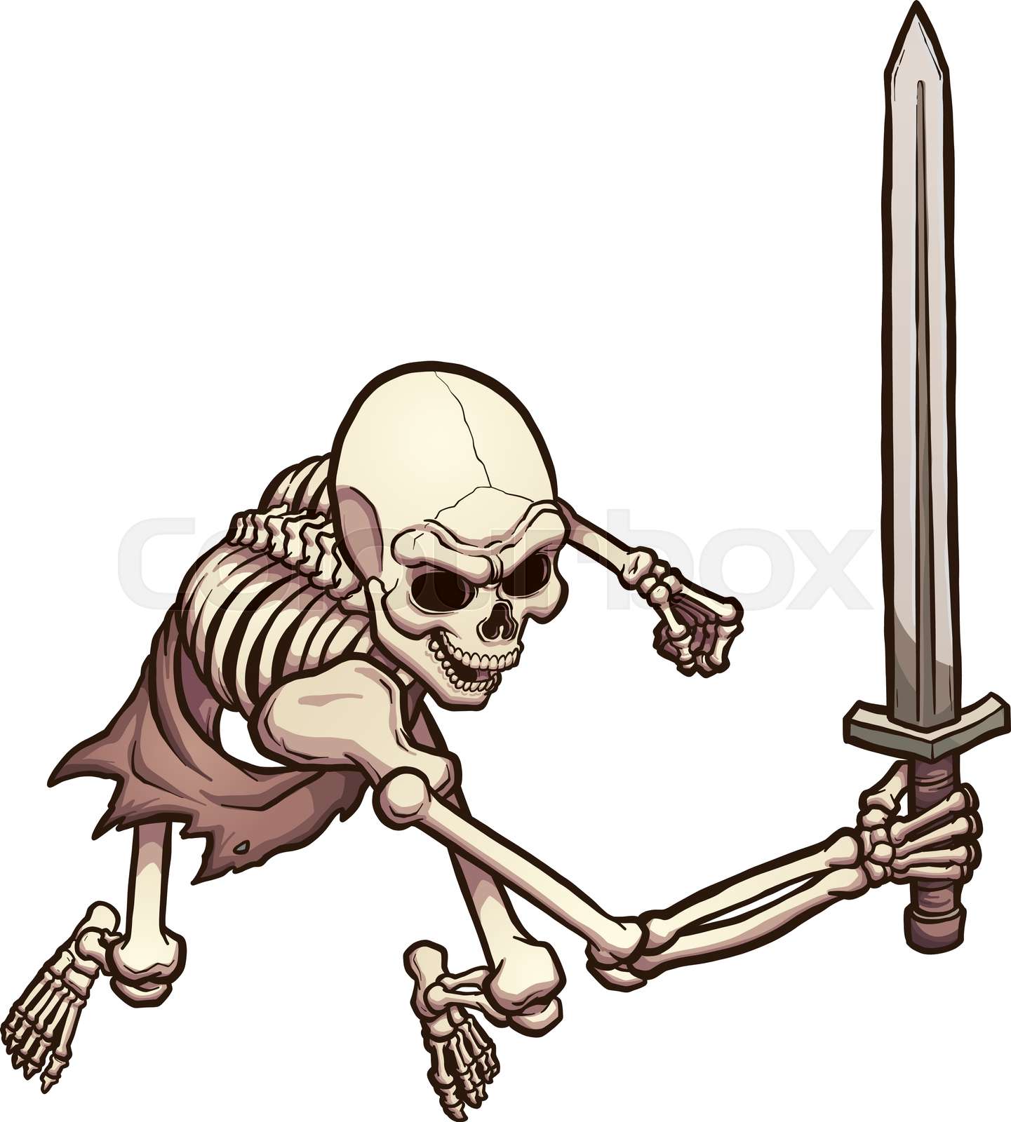 Skeleton warrior | Stock vector | Colourbox