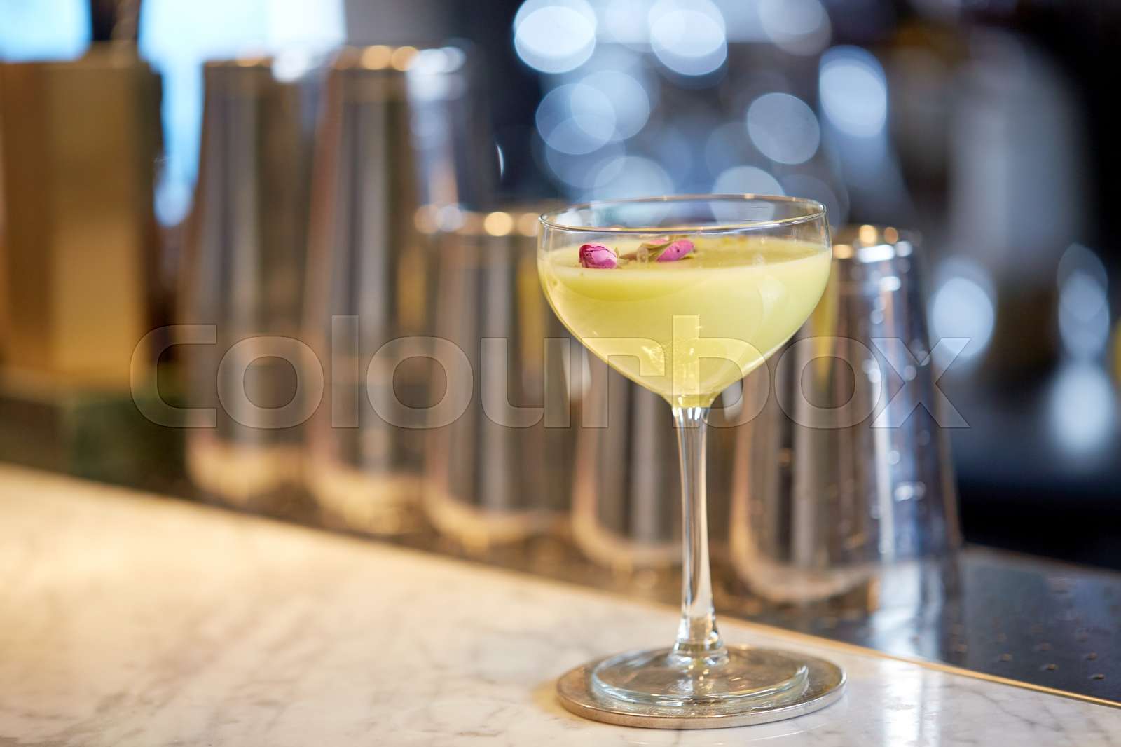 glass of cocktail at bar | Stock image | Colourbox
