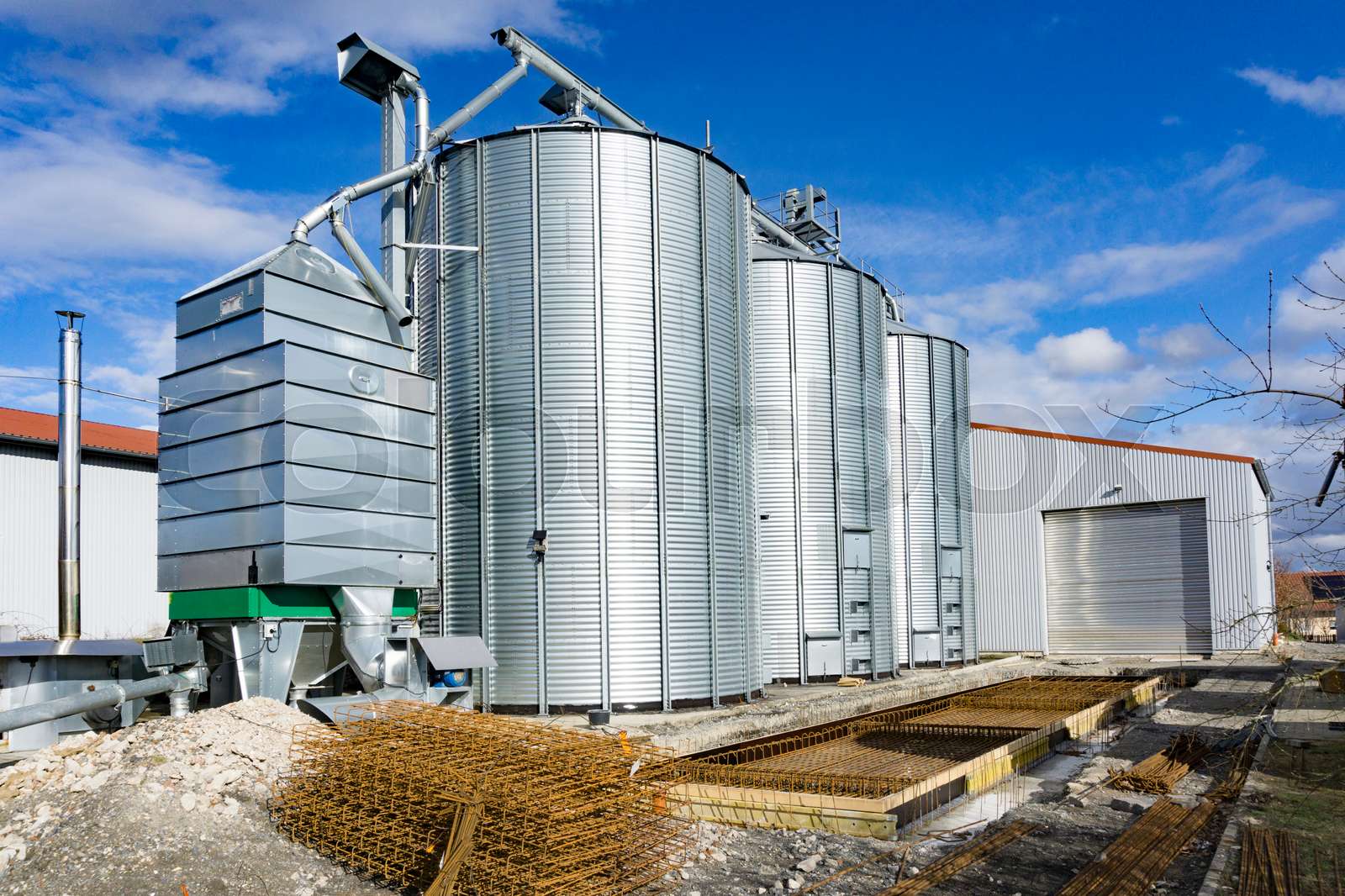 Steel Industrial Silo | Stock image | Colourbox