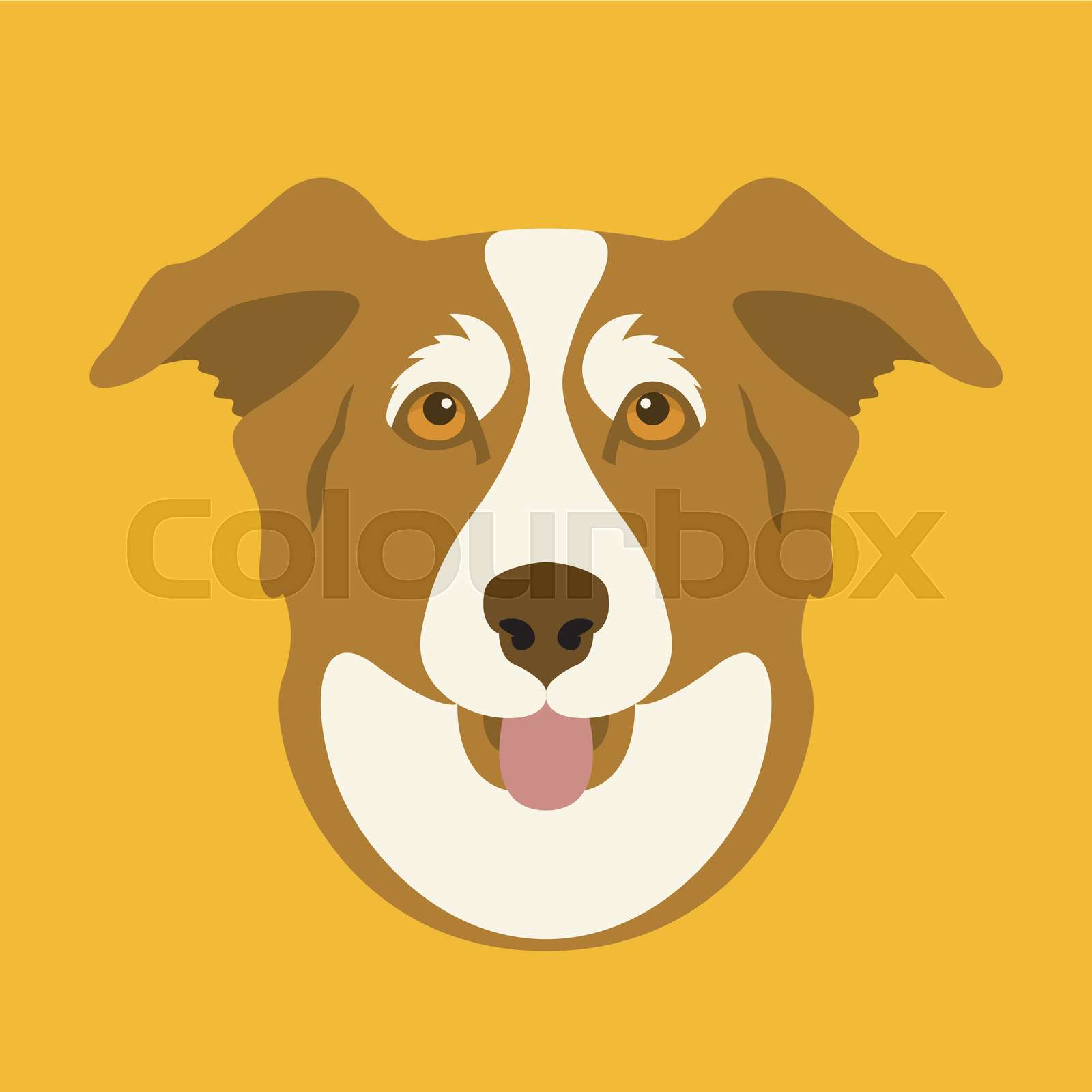 dog face vector | Stock vector | Colourbox