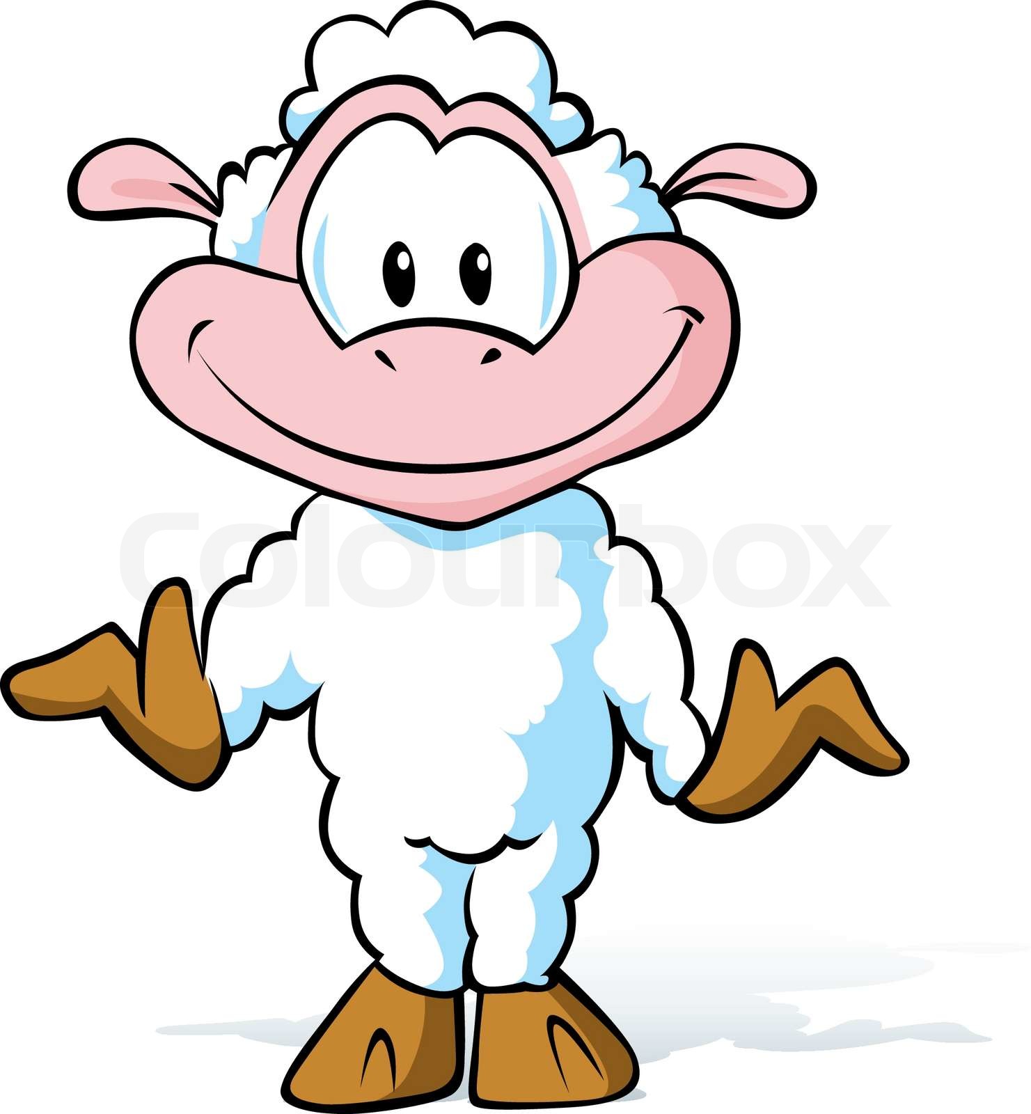 niedlichen Schafe Cartoon | Stock-Vektor | Colourbox