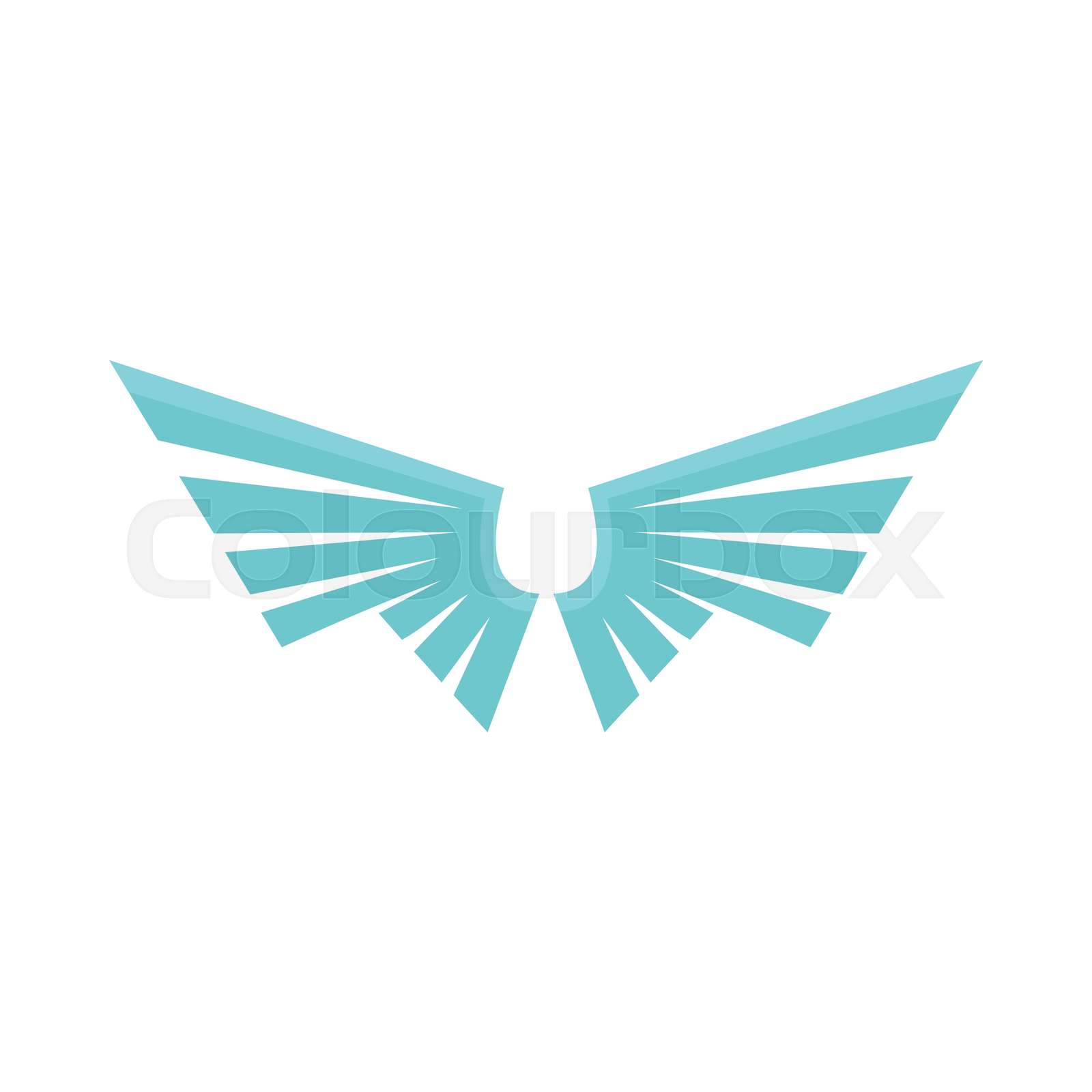Wing flat icon for your design labels wing graphic and illustration ...
