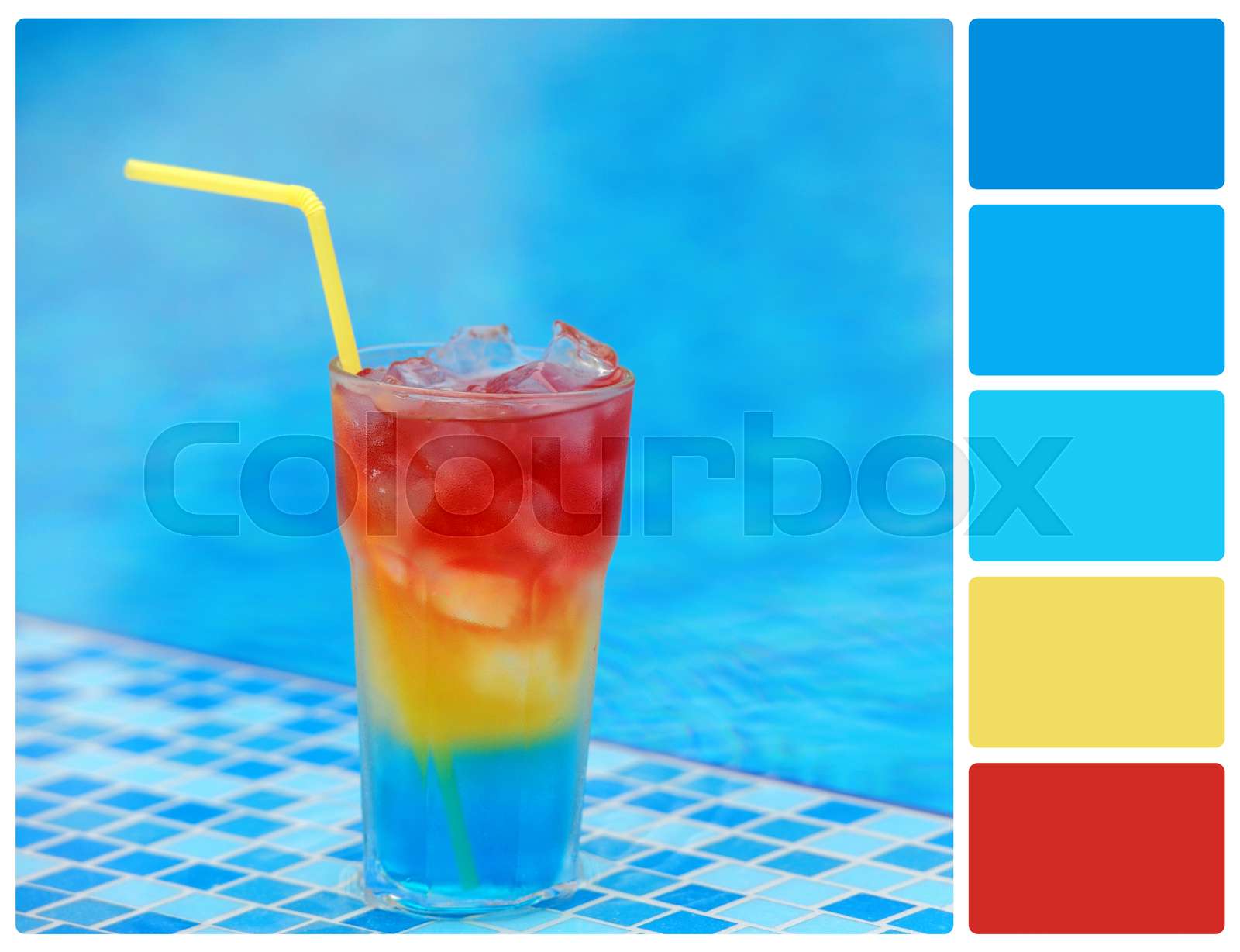 Colour cocktail with palette color swatches | Stock image | Colourbox