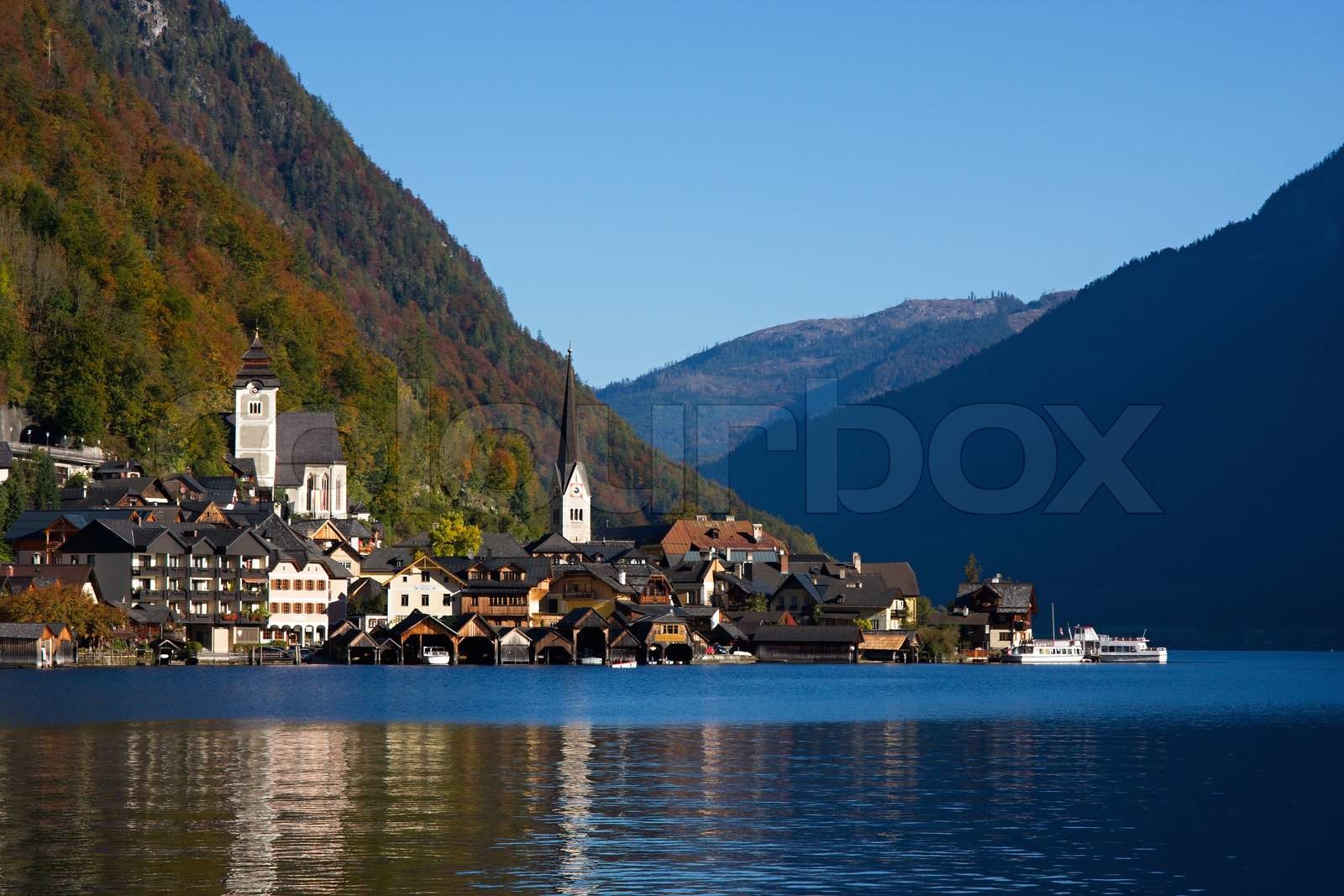 Hallstatt See ( Lake District ) Österreich Hallstatt Dorf ist UNESCO ...