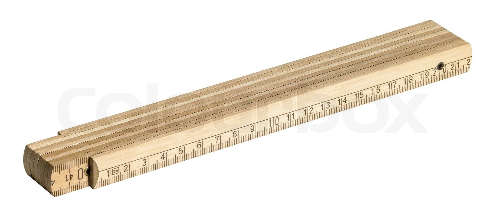 Holz Meterstab | Stock Bild | Colourbox
