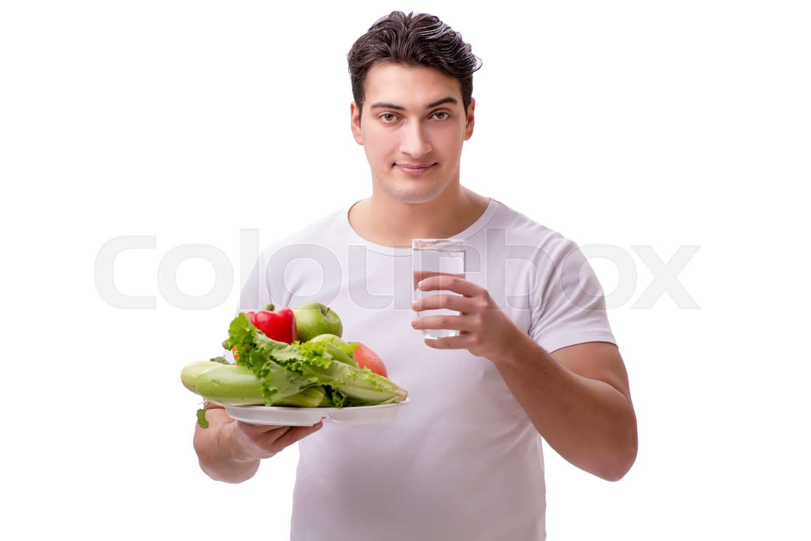 Man in healthy eating concept | Stock image | Colourbox