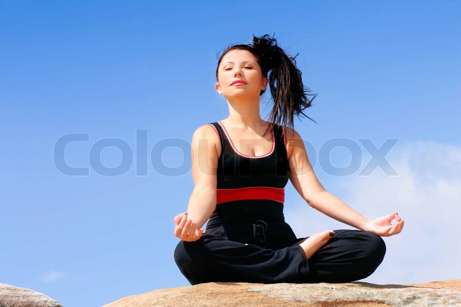 Meditation and breathing peace | Stock image | Colourbox