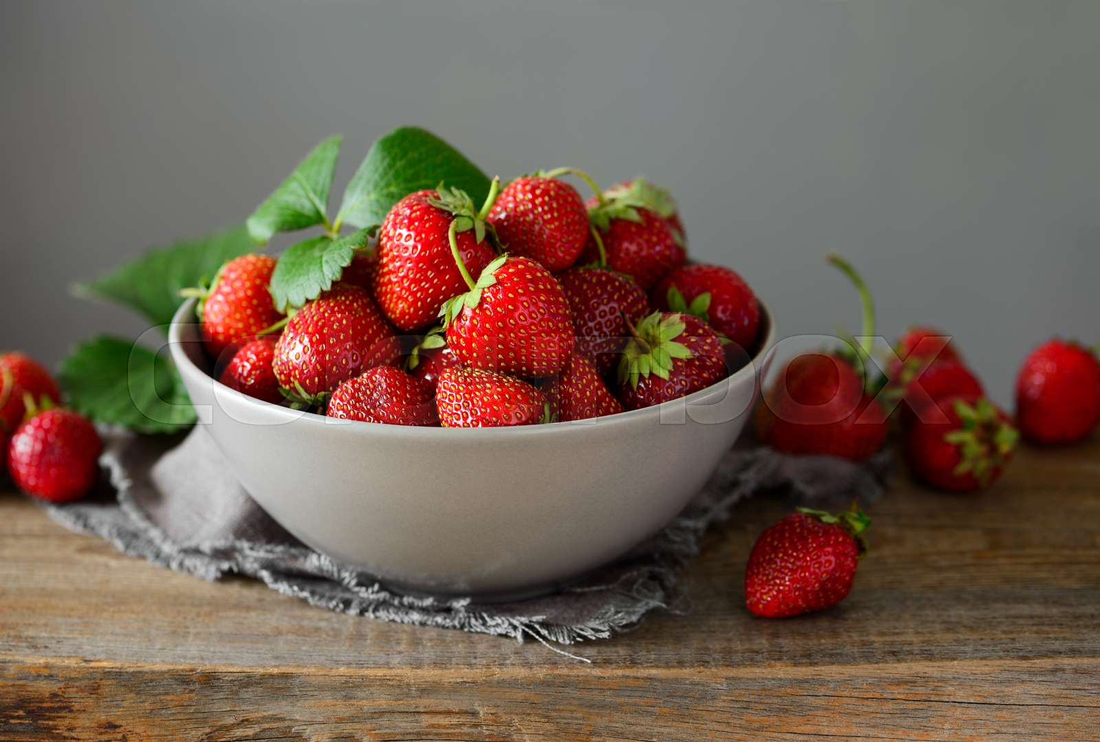 Strawberries in a bowl | Stock image | Colourbox