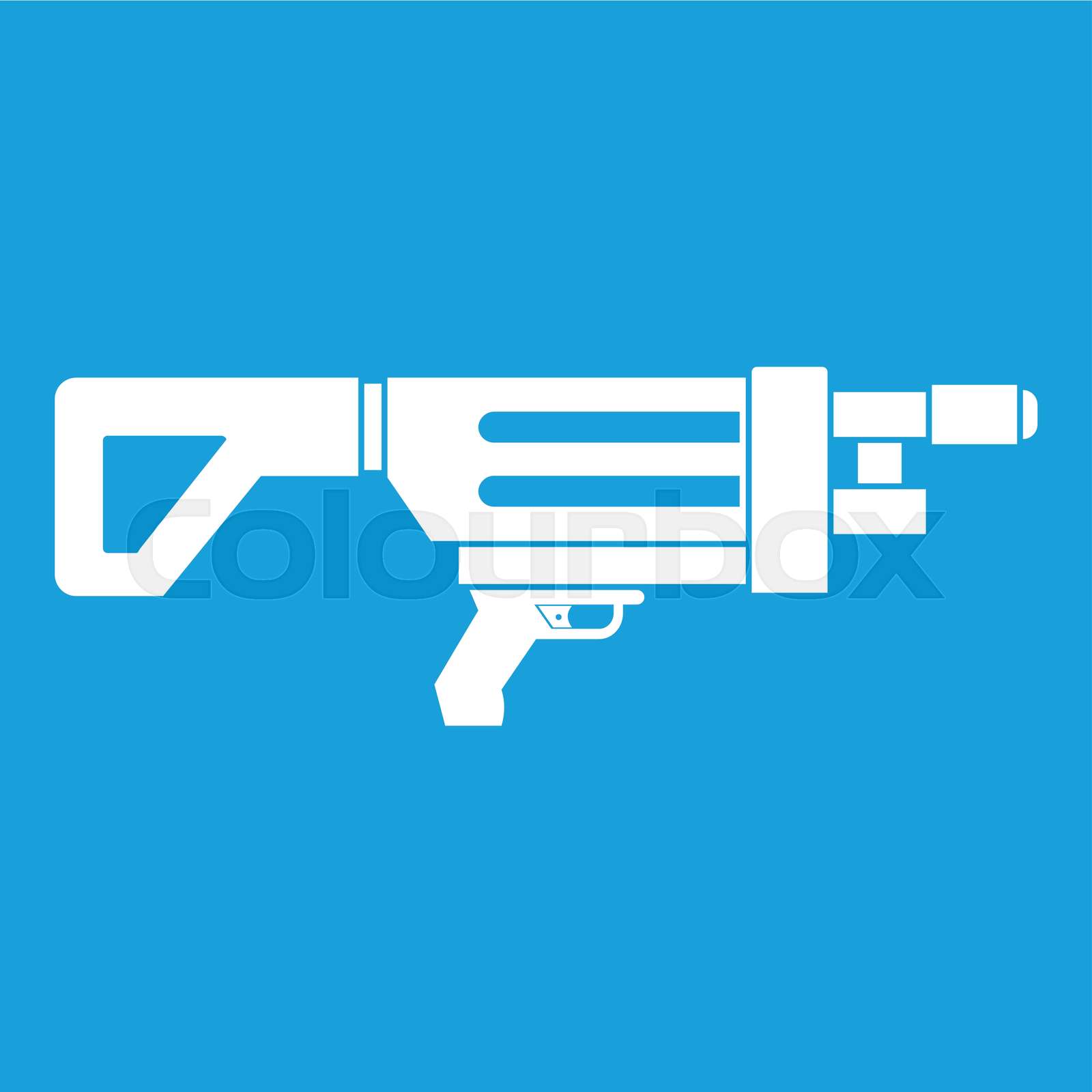 Game gun icon white | Stock vector | Colourbox