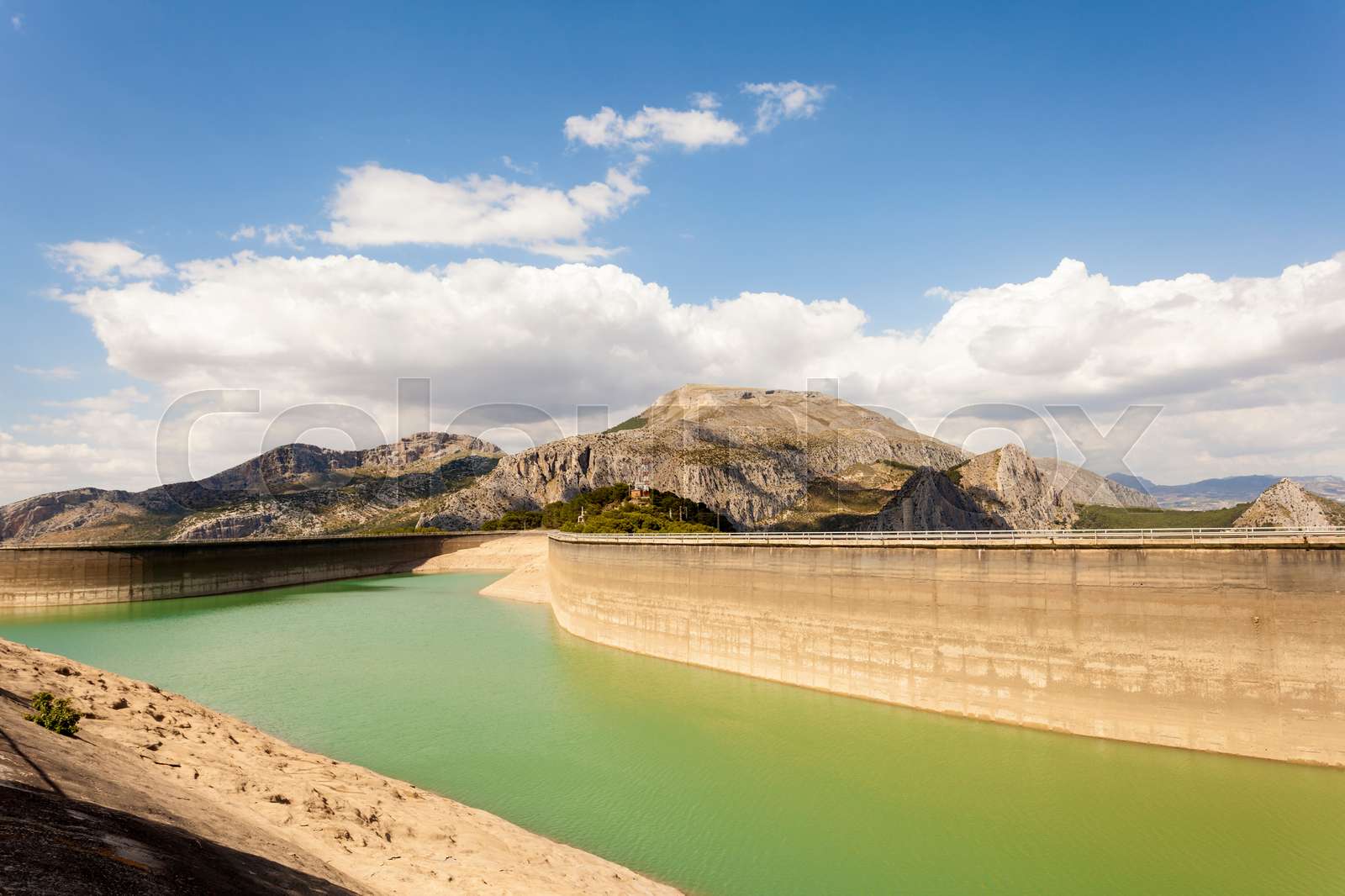 Water reservoir of El Chorro, Malaga, Spain | Stock image | Colourbox