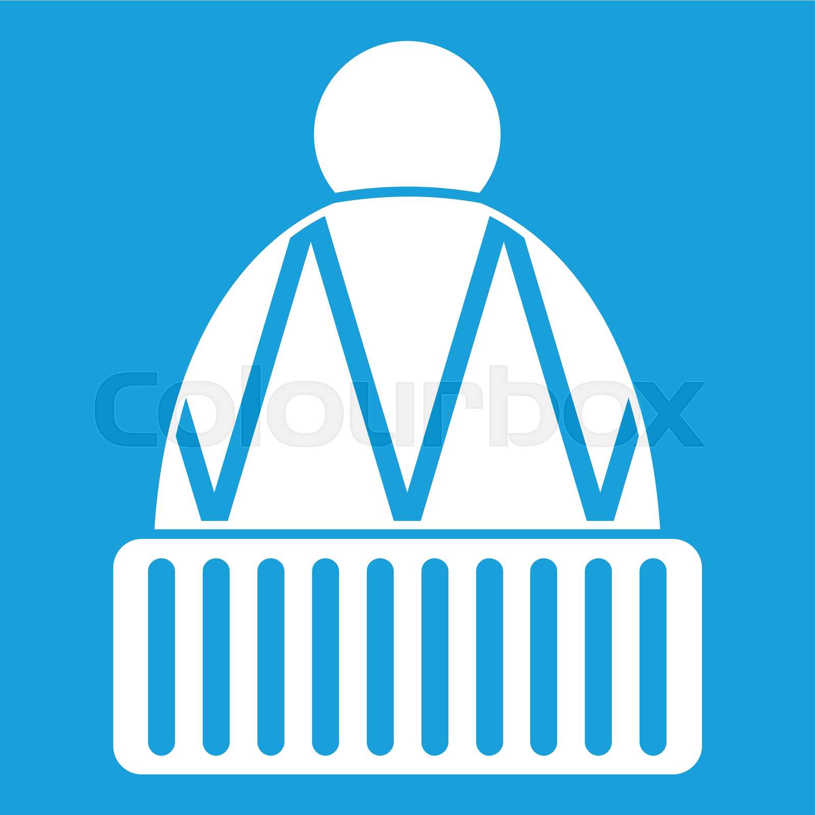 Winter hat icon white | Stock vector | Colourbox