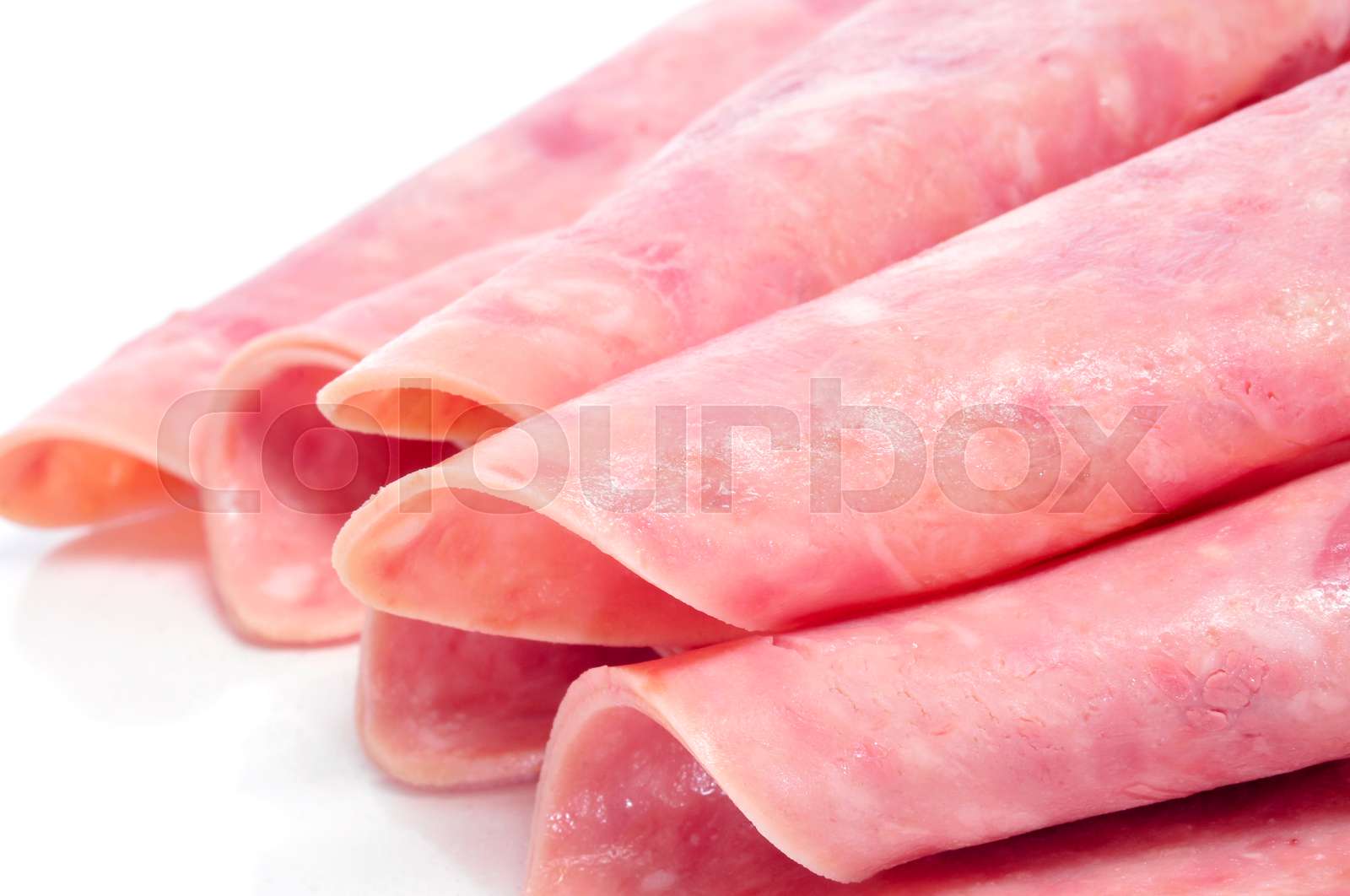 sliced ham | Stock image | Colourbox